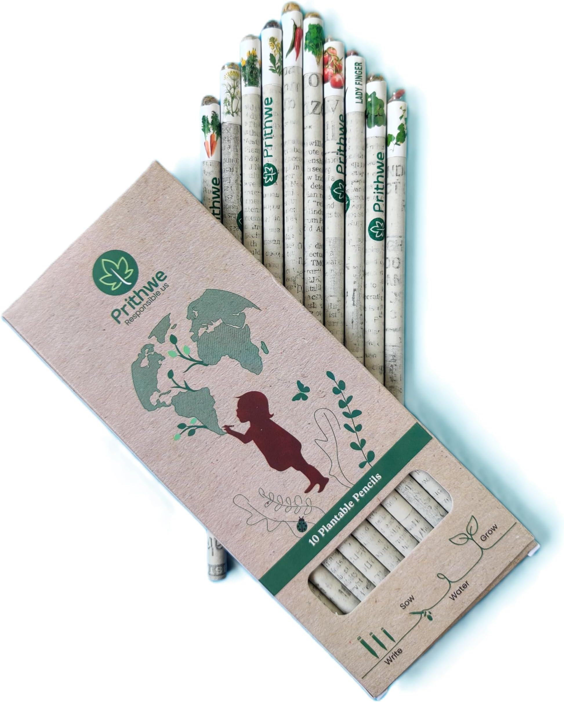 THE GREEN CHAPTER Seed Pen Blue Ball Pens Earthy Eco Friendly Plantable ...