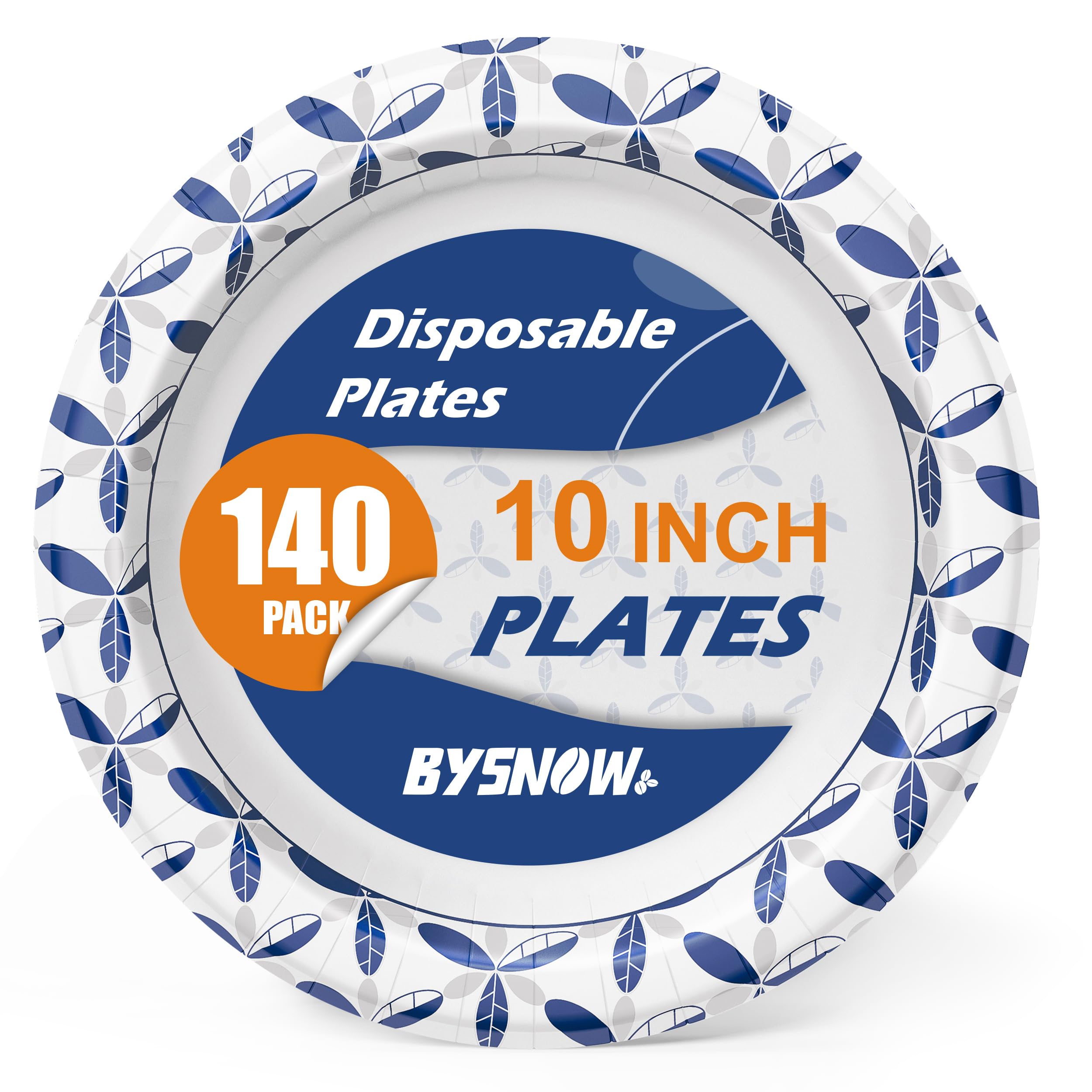 Amazon.com: BYSNOW 10 Inch Paper Plates, 140 Pcs Disposable Plates ...