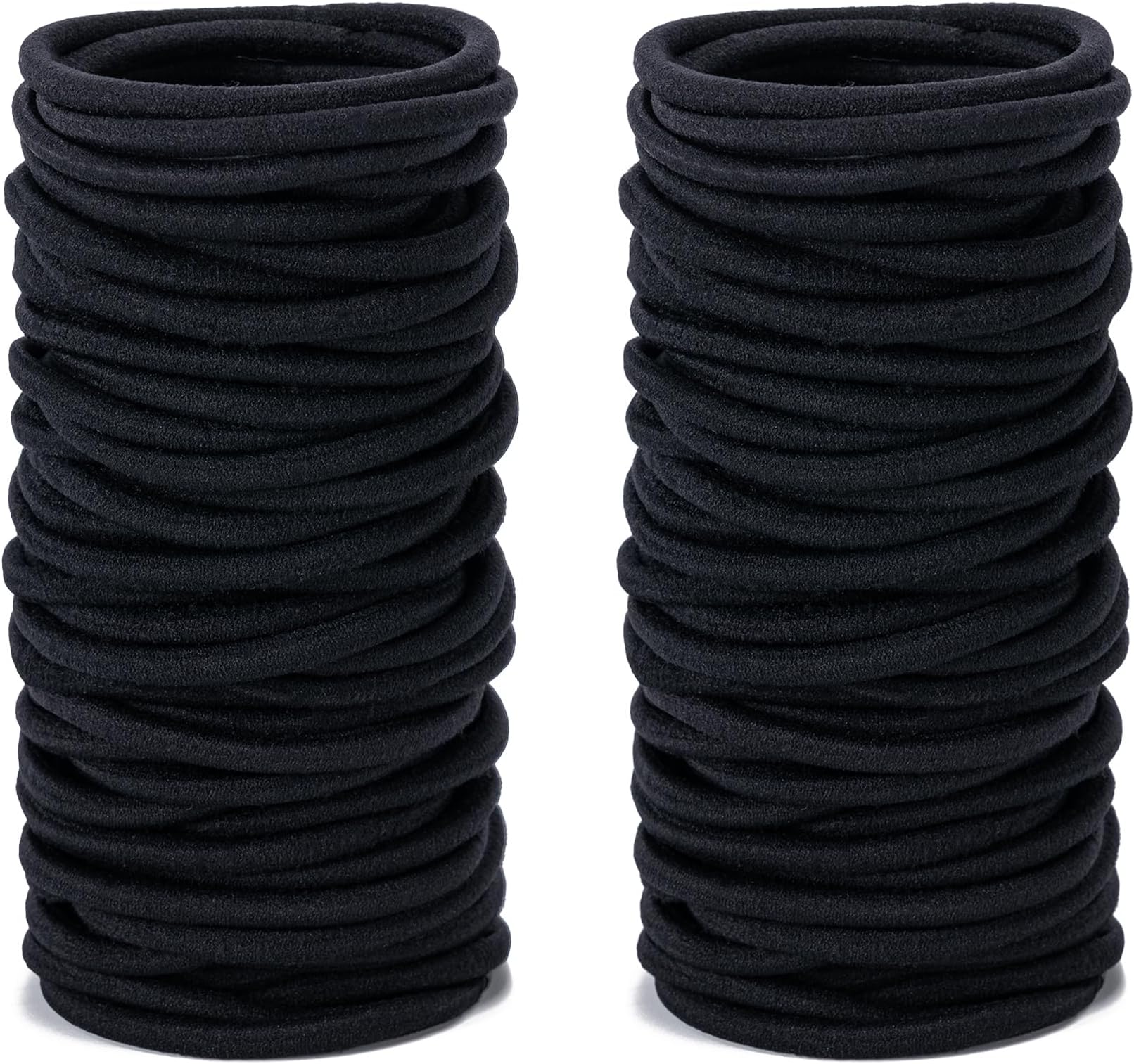 Amazon.com : Aegero 100 Pieces Elastics Hair Ties for Thick Hair,No ...