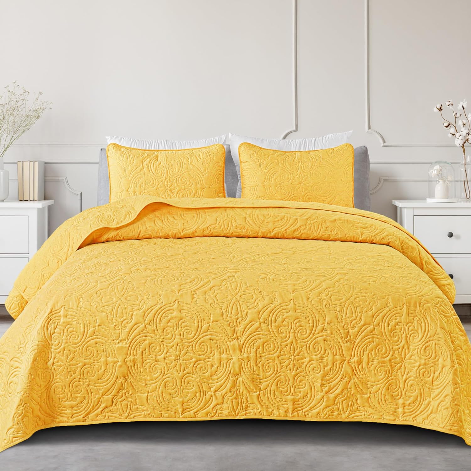 Amazon.com: Exclusivo Mezcla Quilt Set King Size, Lightweight Vintage ...