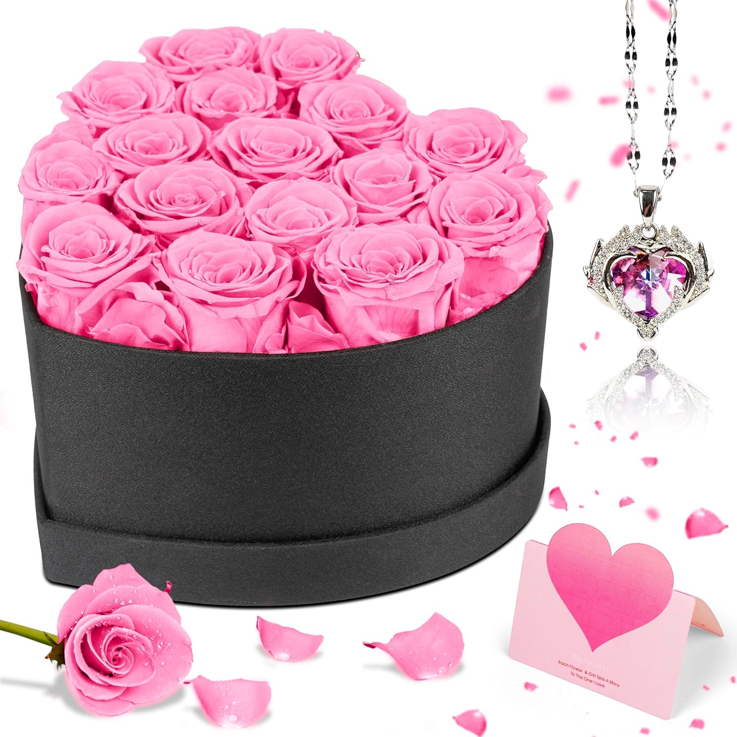 Wp Vzoxa Prime 16 Rosas Frescas Para Siempre En Una Caja Caja De