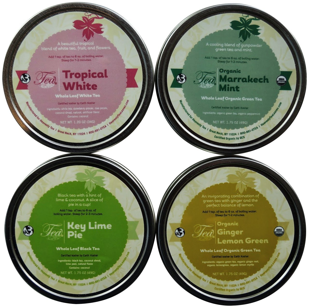 Amazon.com : Tea Leaves Exotic Tea Sampler, 4 Count : Grocery & Gourmet ...