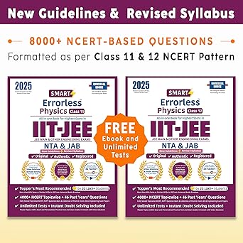 Buy Smart Errorless Physics JEE 2025 Class 11 & 12 - NCERT Based | 8000 ...