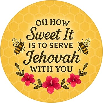 Amazon.com: JW Stickers - Pack of 75 ‘Oh How Sweet It is to Serve ...