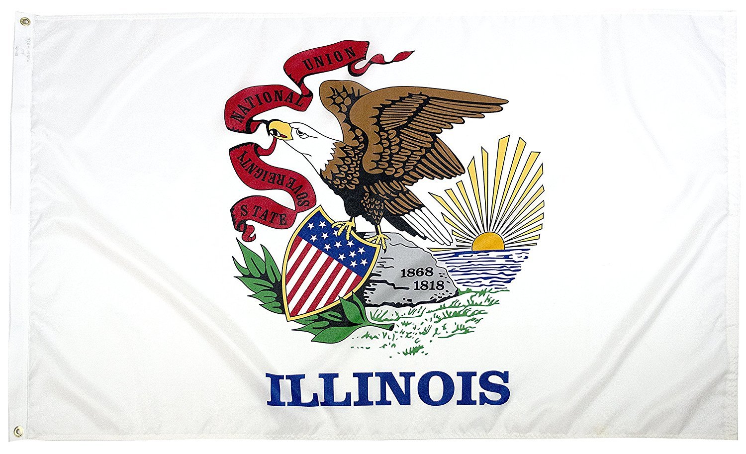 Amazon.com: FlagSource Illinois Nylon State Flag, Made in the USA, 4x6 ...