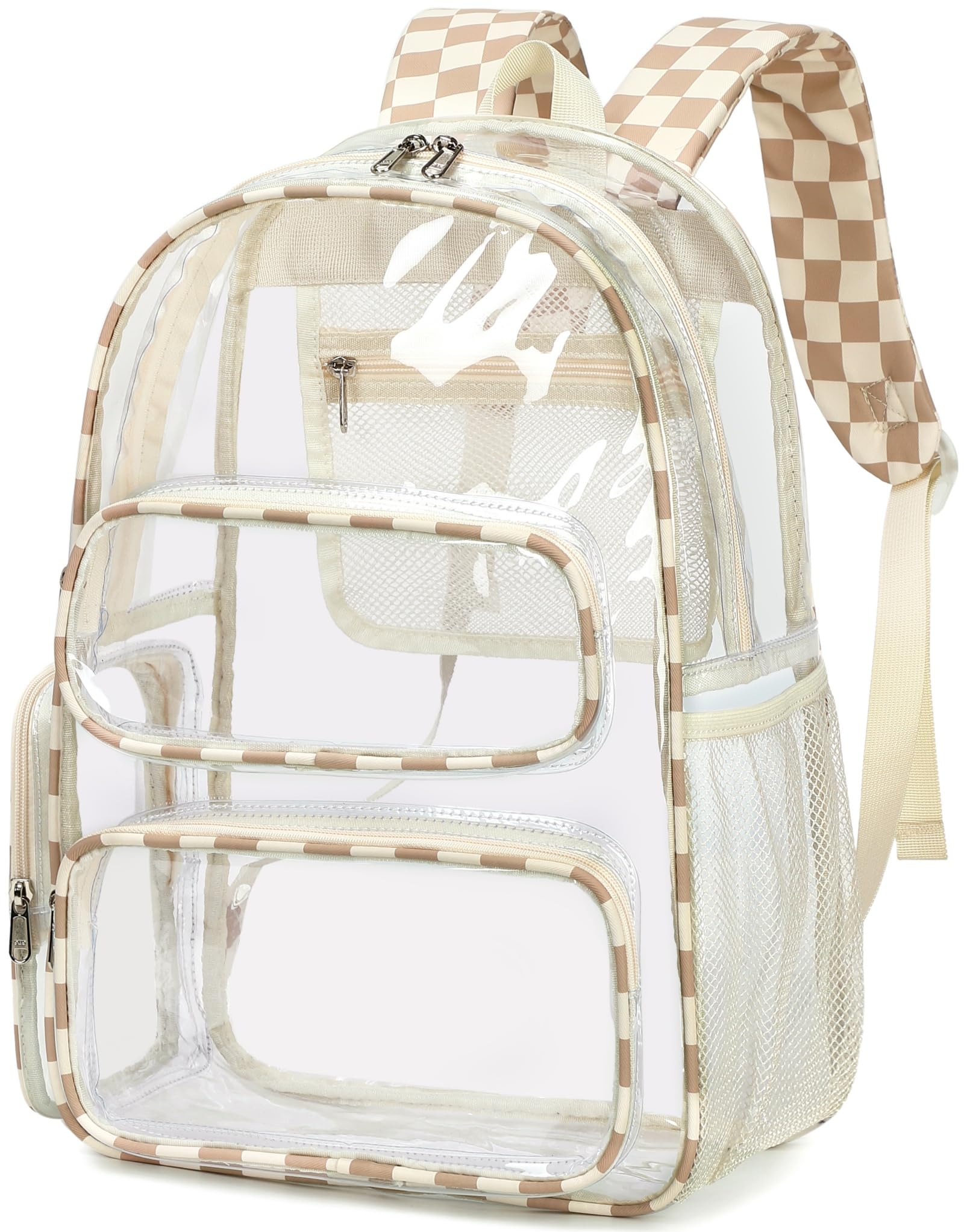 Amazon.com | BTOOP Clear Backpack Heavy Duty Transparent Bag 17" See ...
