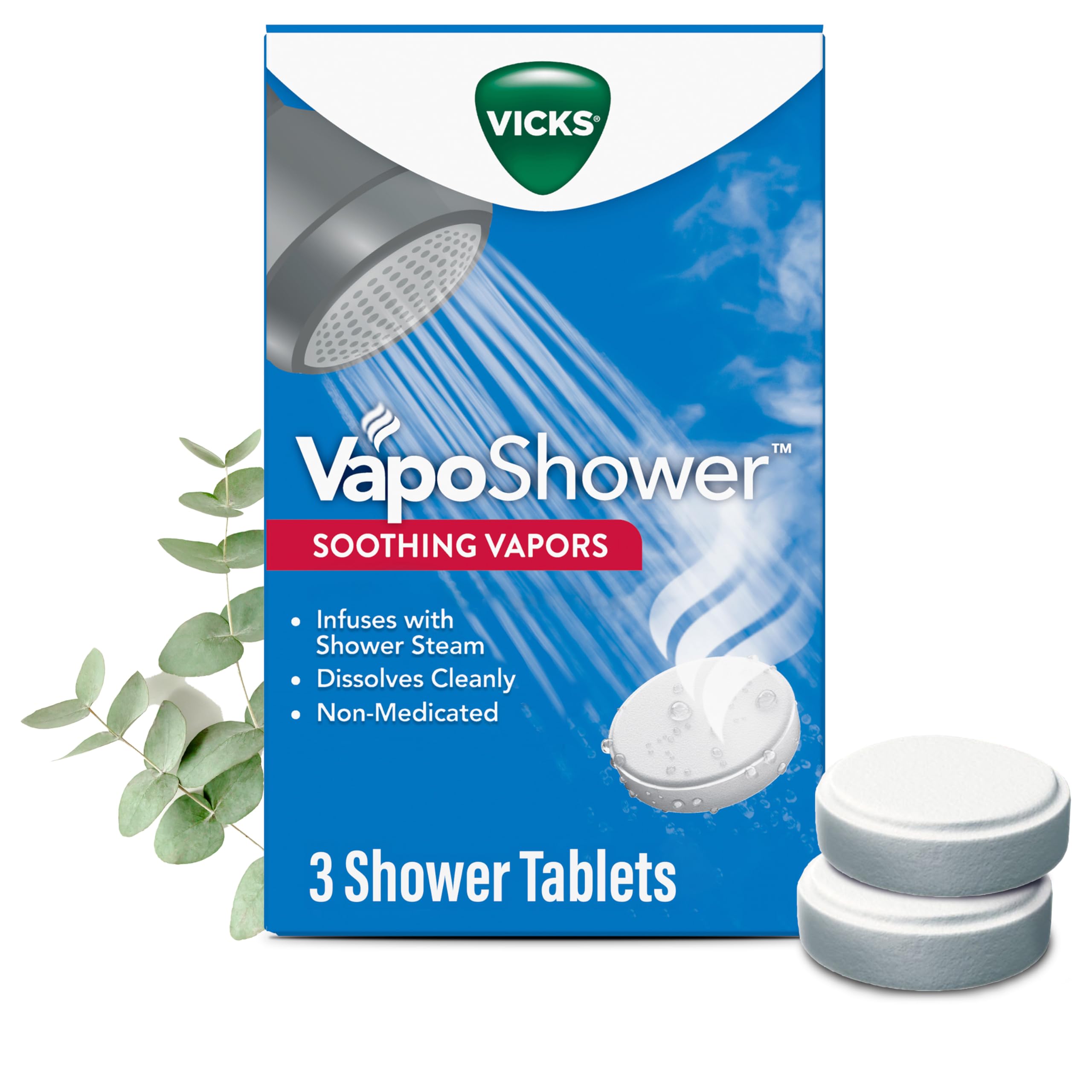 Vicks Vaposhower, Shower Tablet, Shower Bomb, Aromatherapy Vapors ...