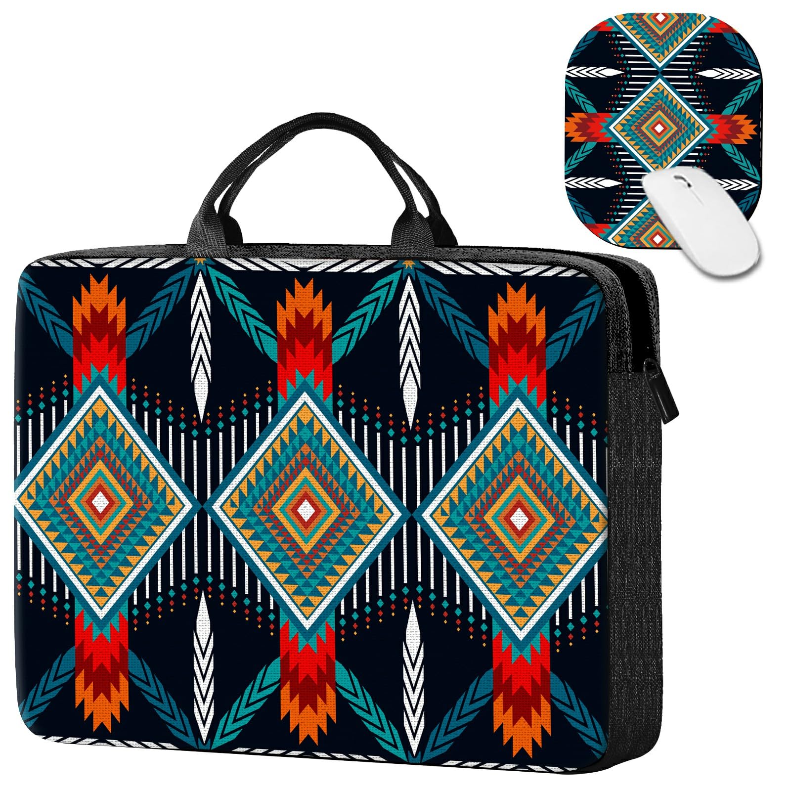 Amazon.com: Laptop Sleeve Case 15 inch Plus Cute Mousepad, Geometric ...