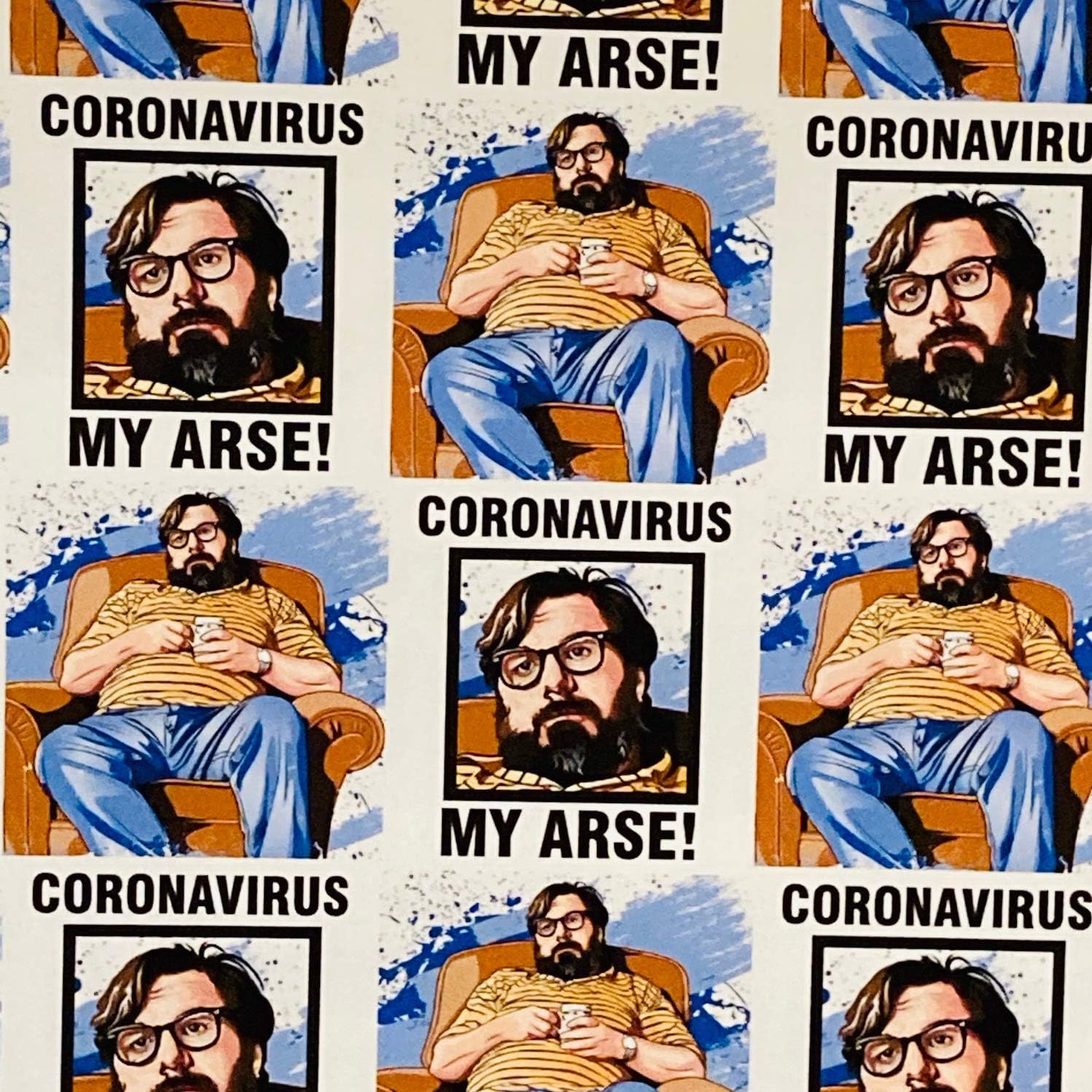 1 Large A1 Sheet of Jim Royal My Arse Virus Lockdown Wrapping Paper ...