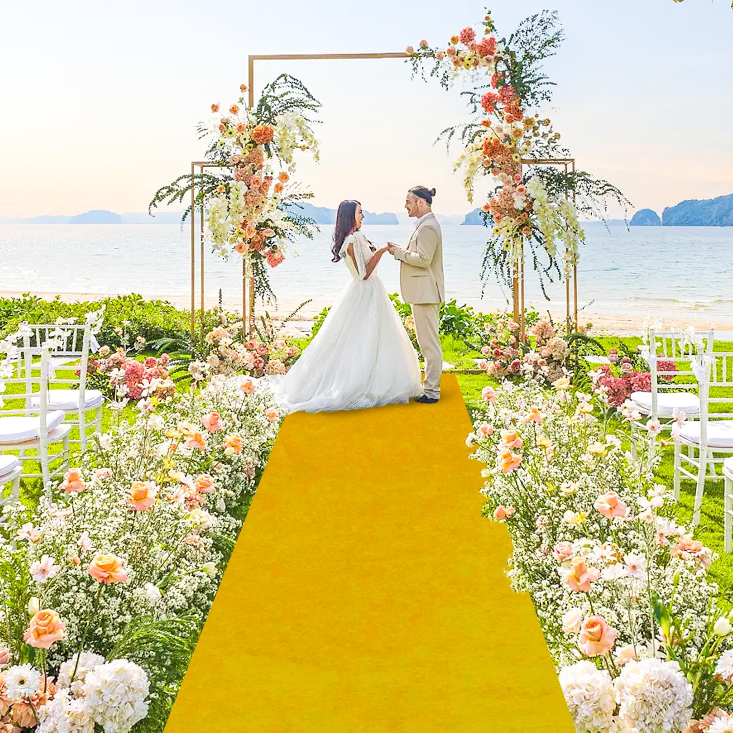 Gold Aisle Runner Wedding Felt Aisle Runner For Wedding Runway And VIP