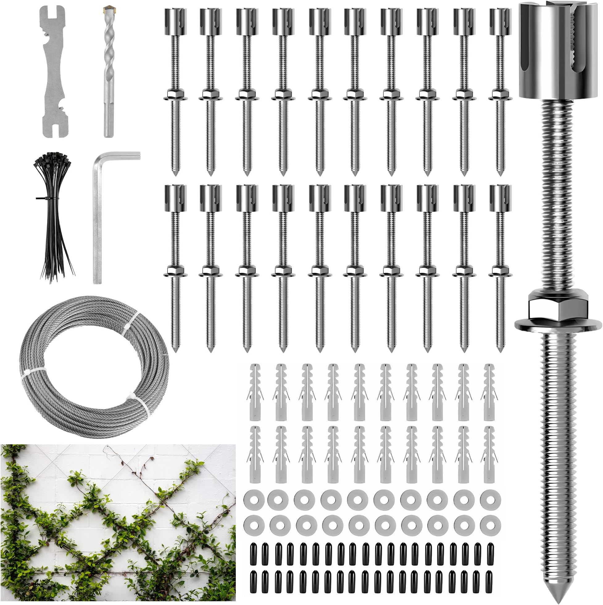 Amazon.com : Acemaker Wire Trellis for Climbing Plants Outdoor, 20-Set ...