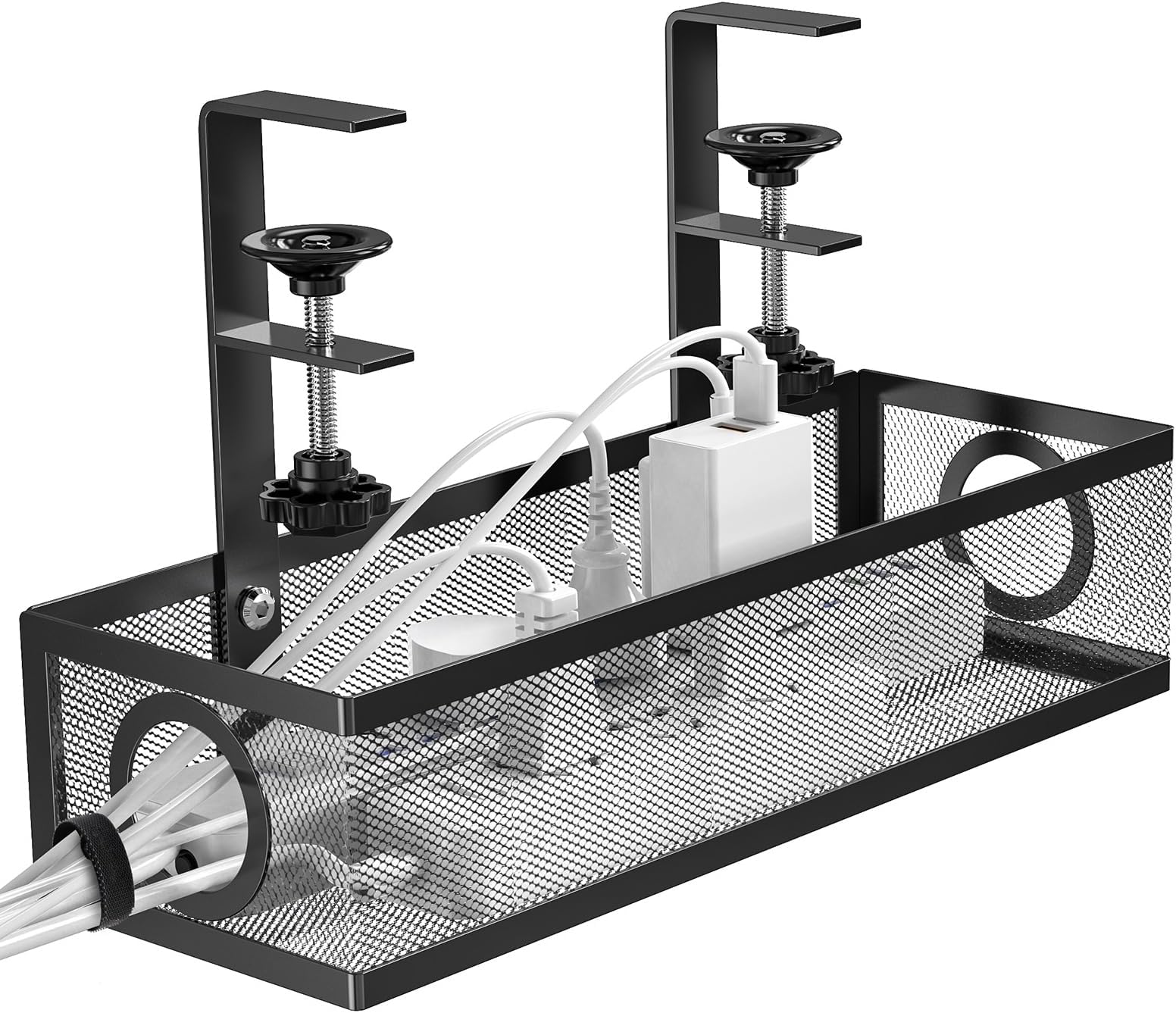 Amazon.com: Under Desk Cable Management Tray, Litwaro Cable Management ...