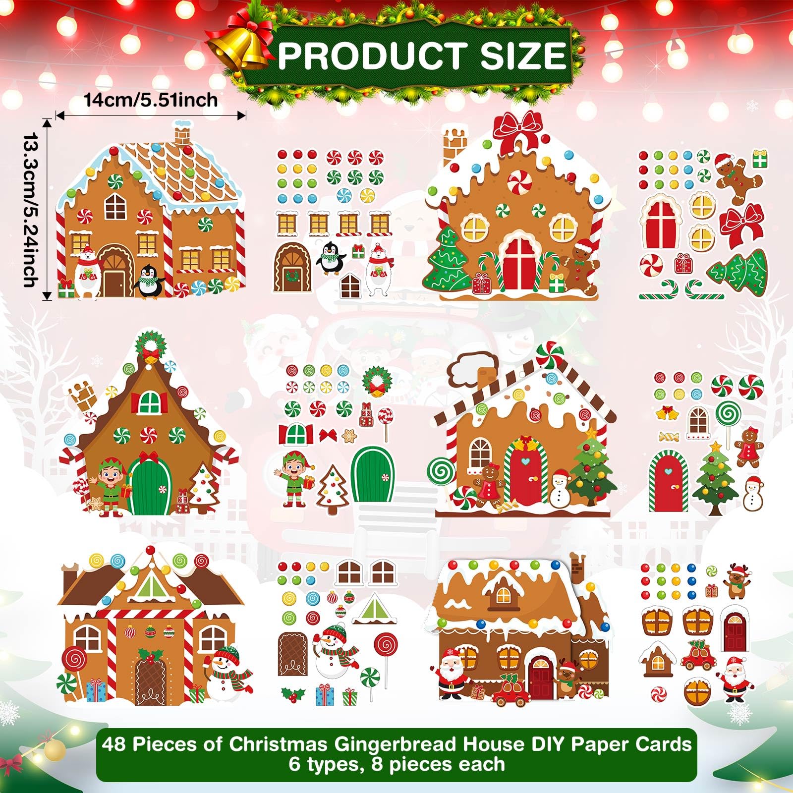 Snapklik.com : 48 Pcs Christmas Crafts Kits For Kids Christmas ...