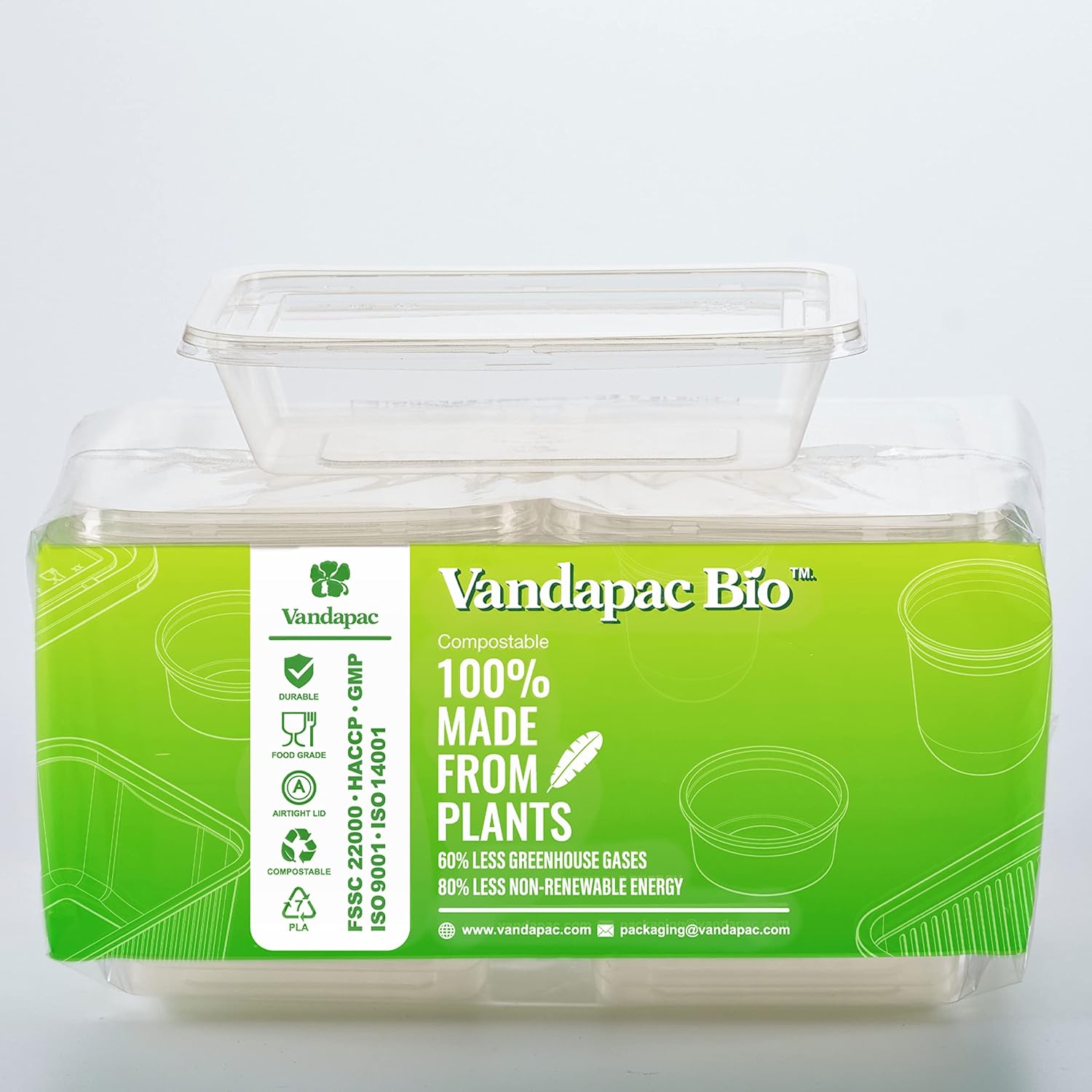 Amazon.com: Compostable To Go Containers wih Lids 500ml (20 Sets ...
