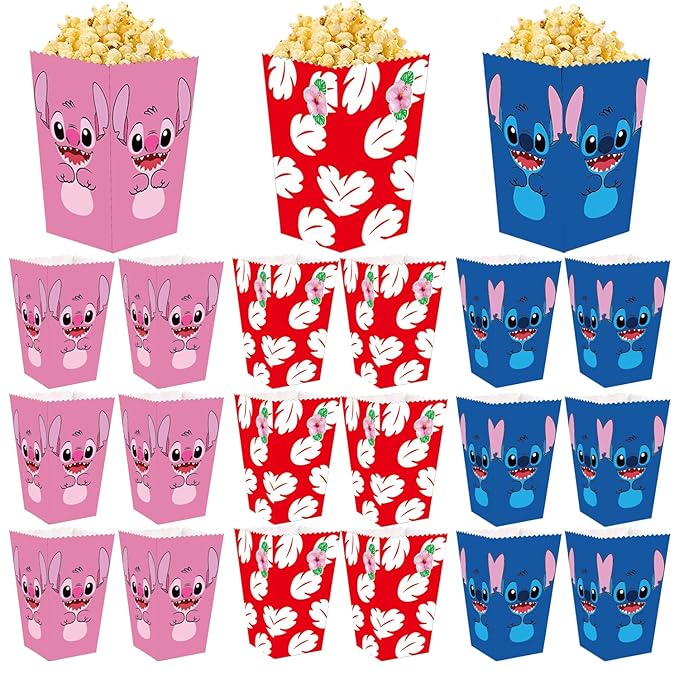 Amazon.com : HYOUNINGF 24 Count Stitch Party Popcorn Boxes - Stitch ...