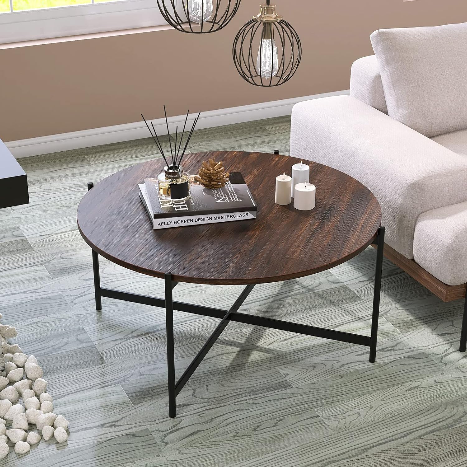 Furnilife Table Nesting Side Coffee Tables Set of 1 Tea Chipboard Table ...