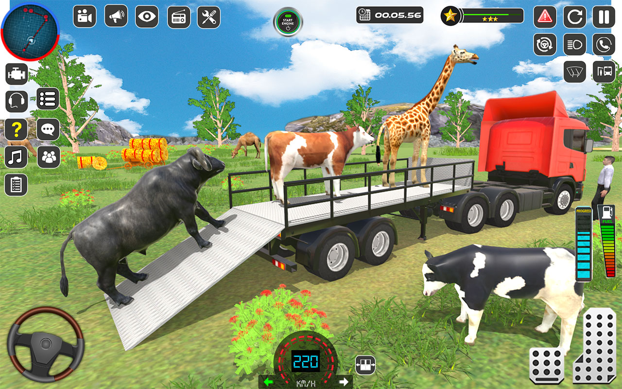 Wild Animal Transport Truck Driving Games Zoo Animal Transportaion Farm ...