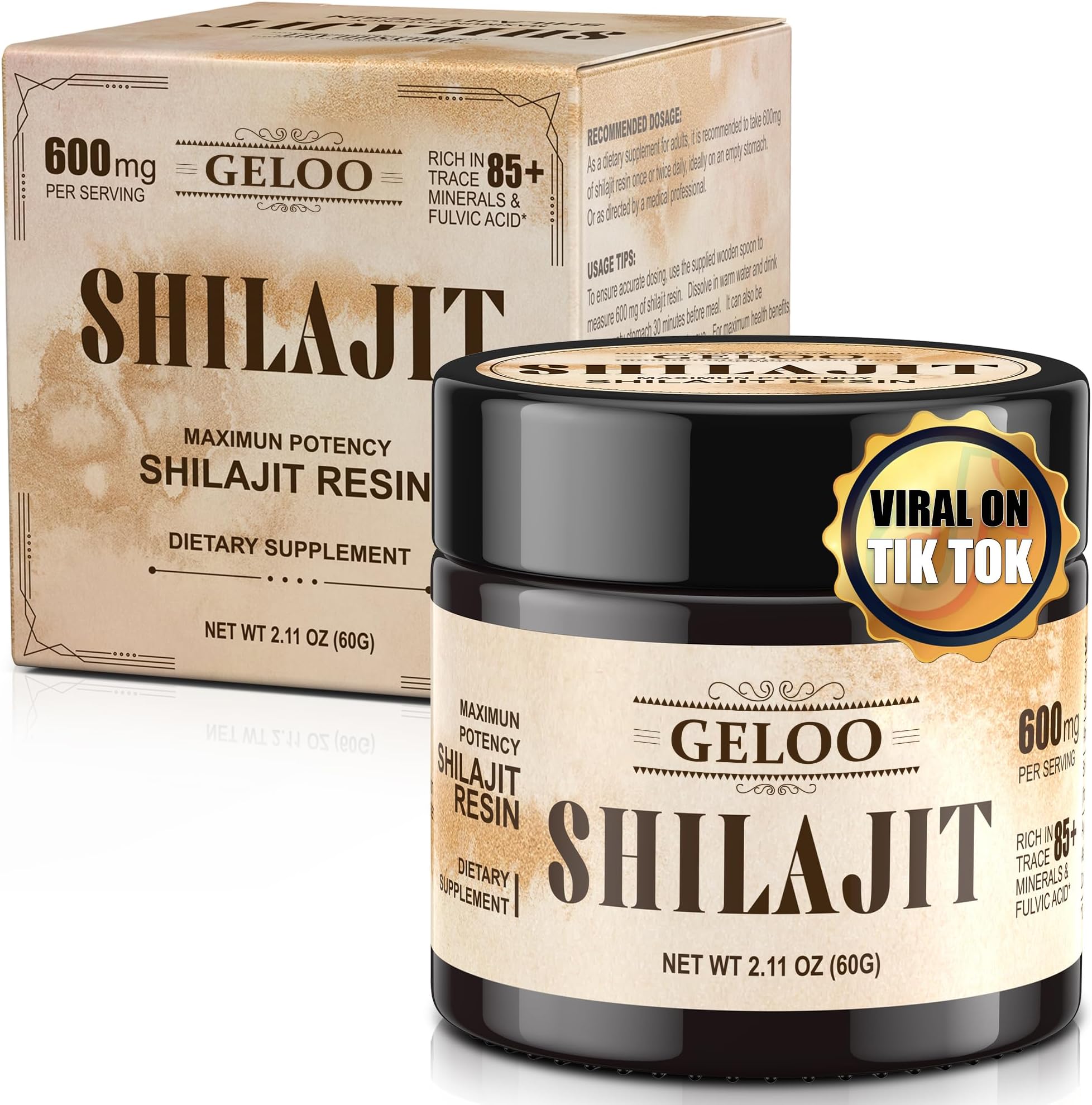 Amazon.com: NIUSISE Shilajit Pure Himalayan Organic, 600 Mg Shilajit ...
