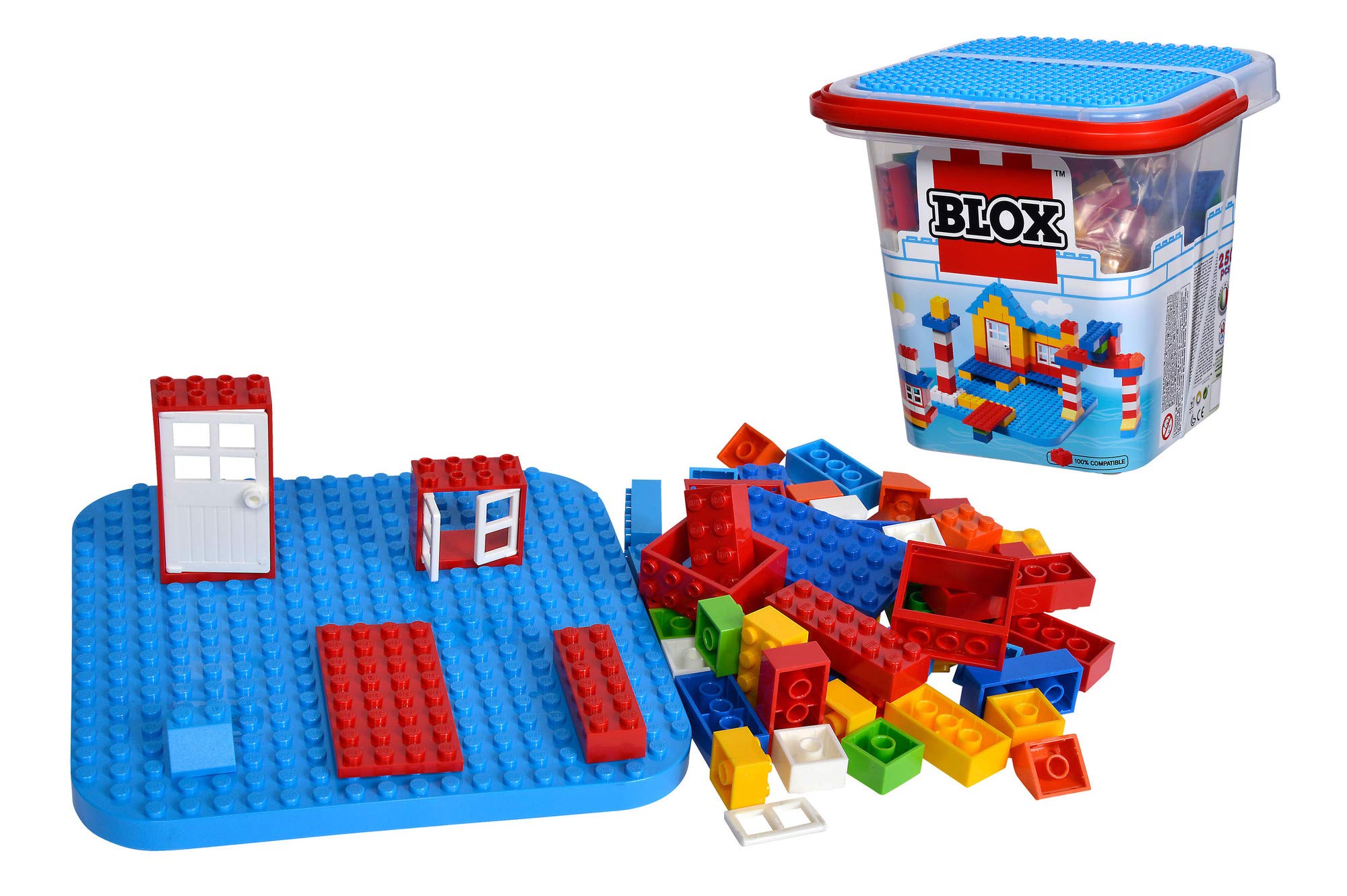 Buy Simba 104114518 Blox 250 Building Blocks in Bucket, for Children ...