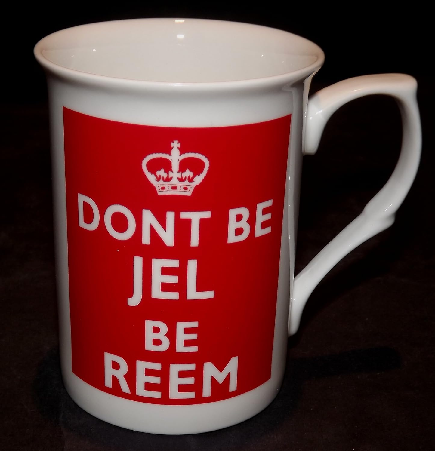 Amazon.com: Bone China DON'T BE JEL BE REEM 10 Fl Oz Beaker/ Mug