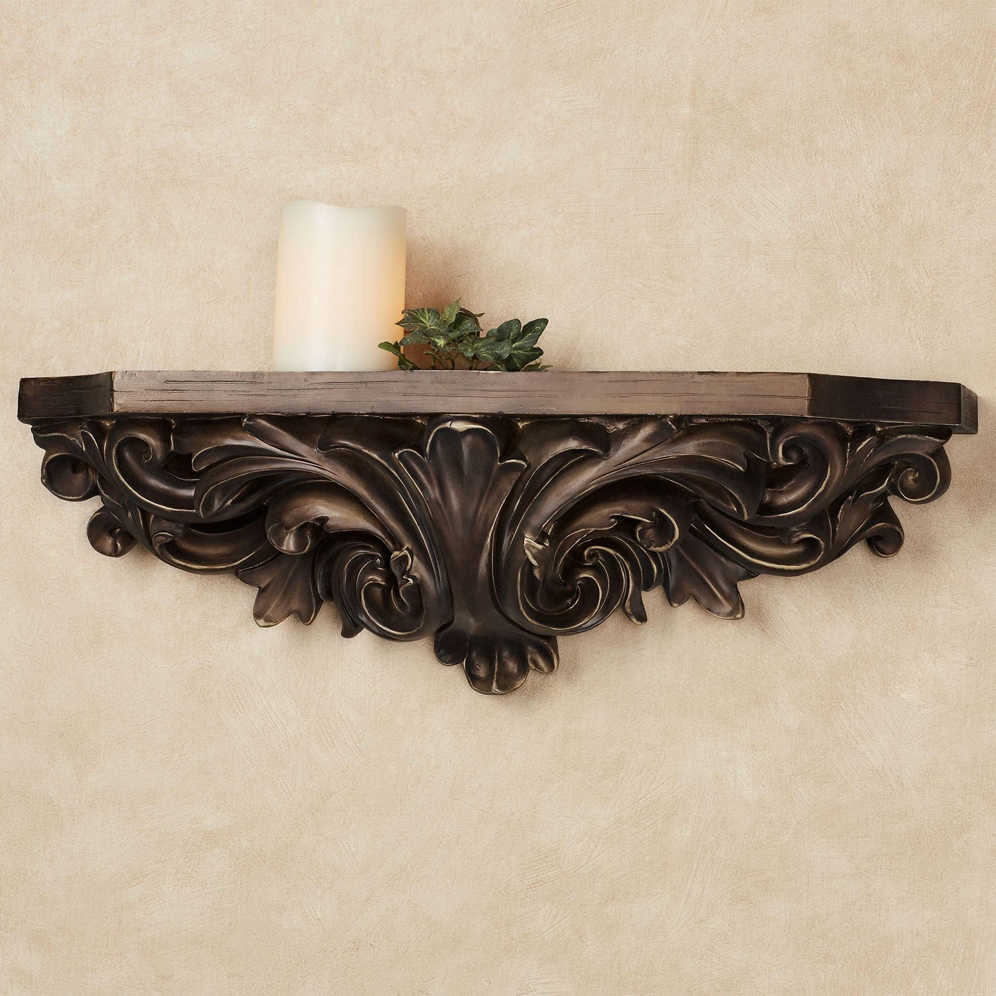 Amazon.com: Touch of Class Astrella Wall Shelf Aged Gold - Fleur De Lis ...