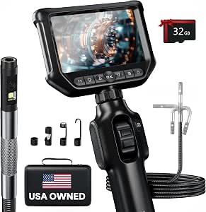 Amazon.com: Two-Way Articulating Borescope, Dual Lens Inspection Camera ...