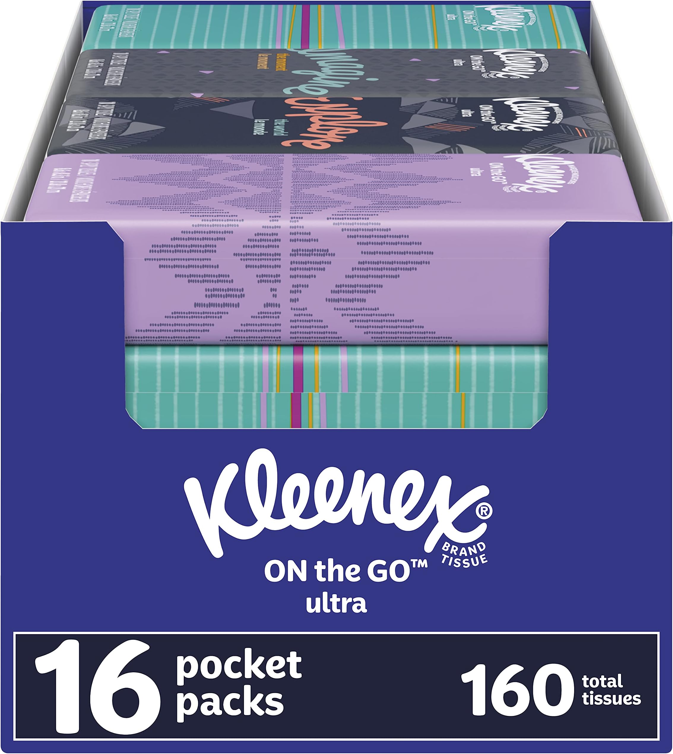 Amazon.com: Kleenex® 3-Ply Pocket Packs Facial Tissues (16 packs of 10 ...