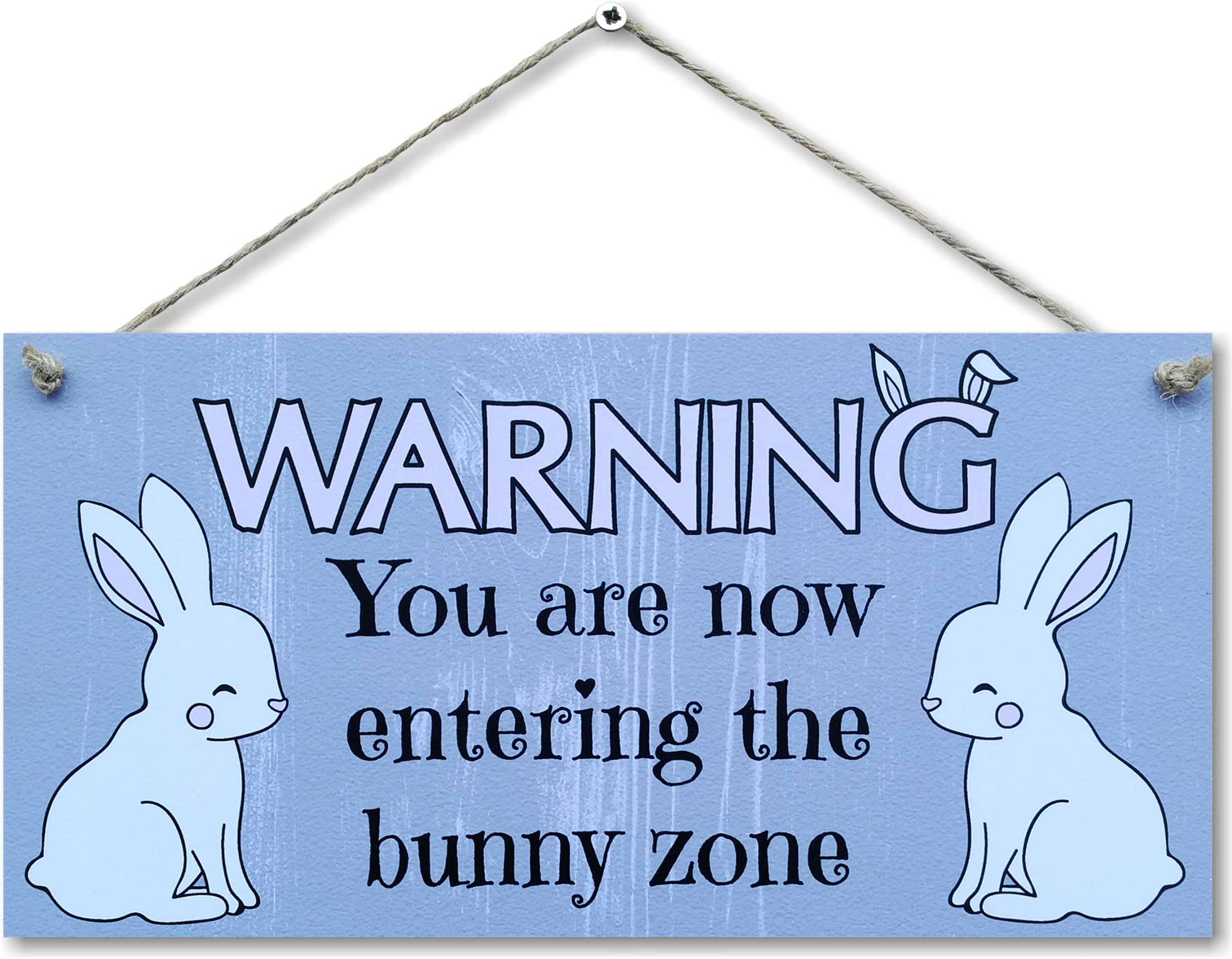 RED OCEAN Bunny Zone Rabbit Lover Gift Ideas Door Hutch Funny Pet Sign ...