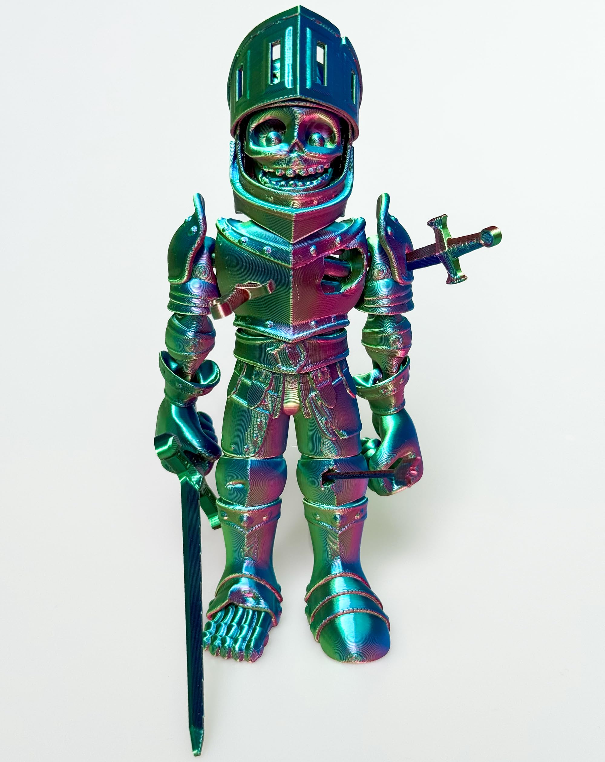 Amazon.com: Whattiho 3D Printed Skeleton Knight, Articulated Skeleton ...