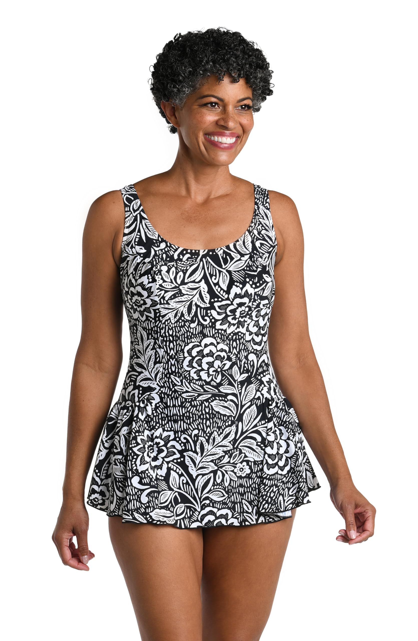 Snapklik.com : Maxine Of Hollywood Womens Seam Front Swim Dress One ...