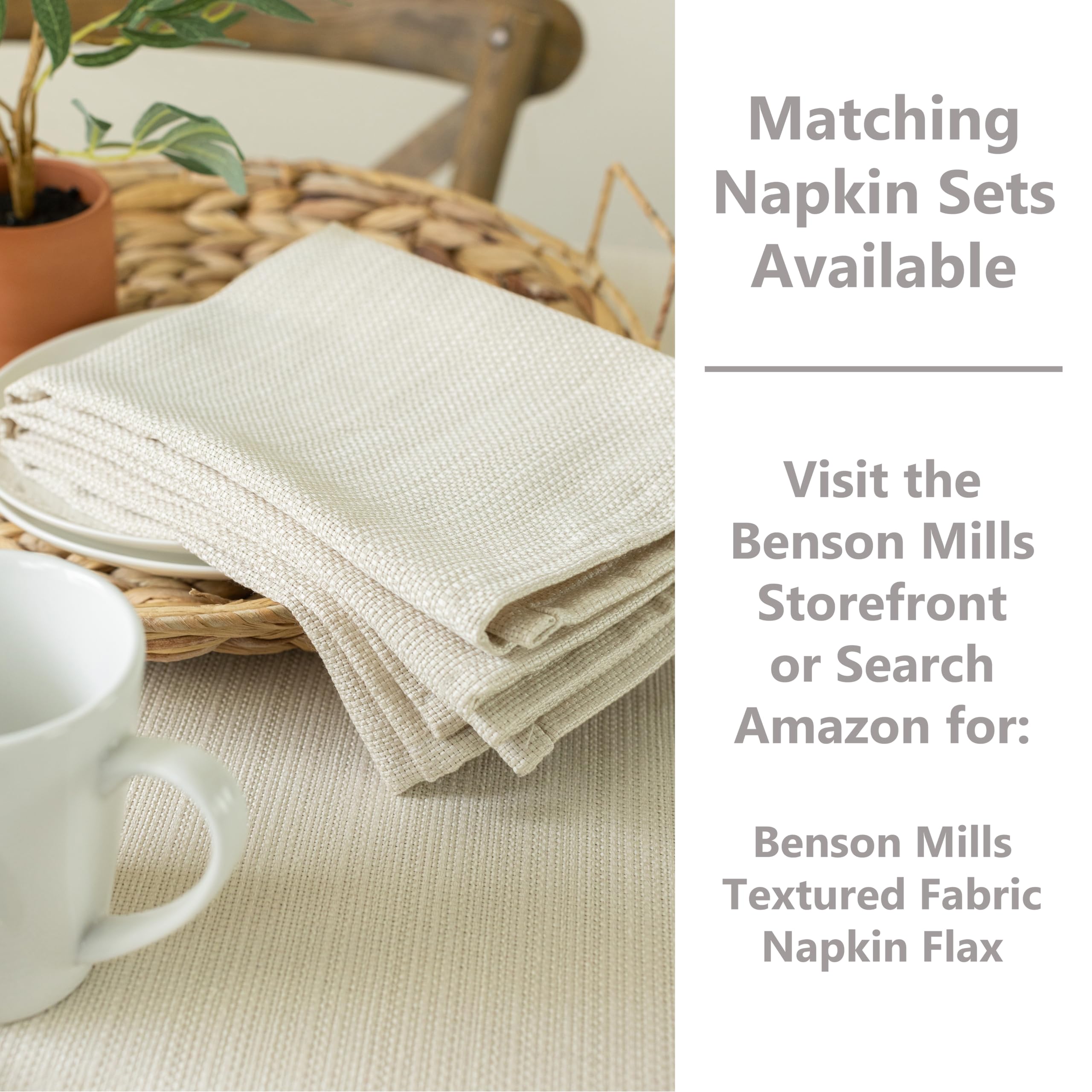 Snapklik.com : Benson Mills Textured Fabric Table Cloth, For Everyday ...