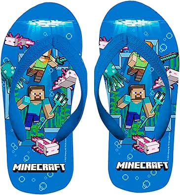 Minecraft Boys Summer Shoes Steve Axolotl Alex Creeper and Husk Toe ...