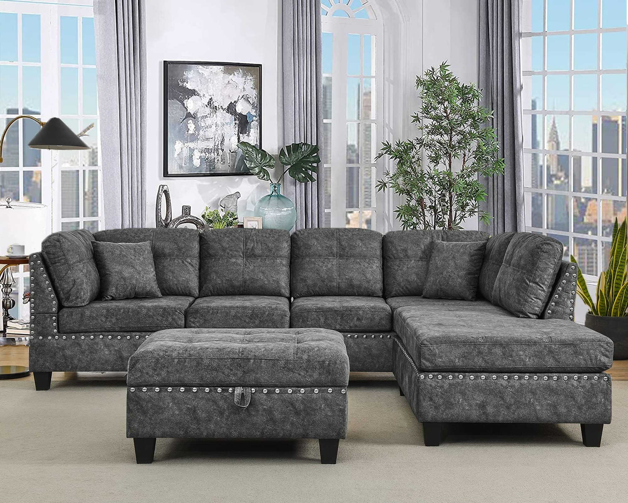 Amazon.com: UBGO 3 Living Room Furniture Pieces Set includes three ...