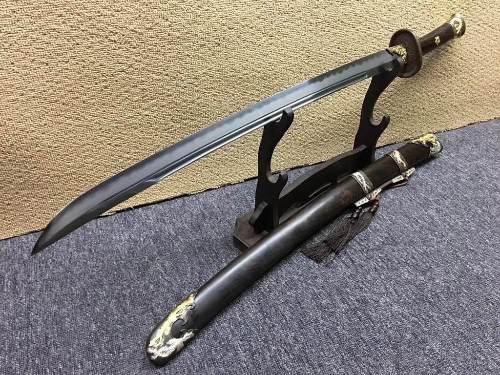 Amazon.com : Lin Sword,Broadsword,Hand Forged Damascus Steel Burn Blade ...