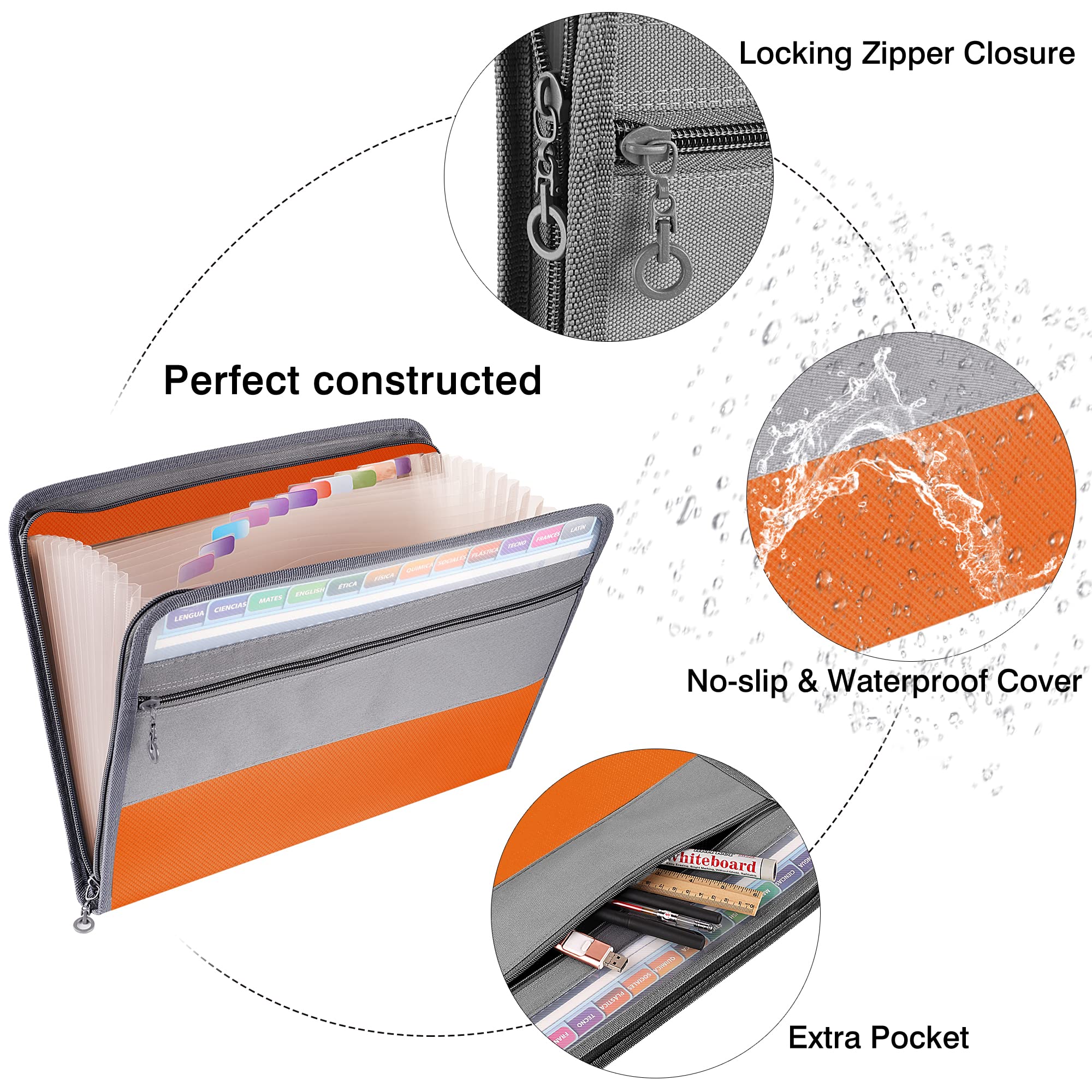 A4 Expanding Folder, 13 Compartments Document File Folder Sorting ...