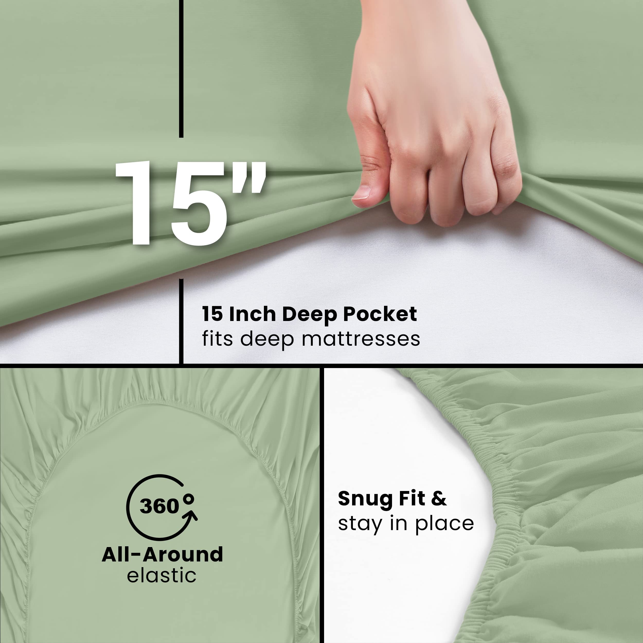 Snapklik.com : Utopia Bedding King Fitted Sheet - Bottom Sheet - Deep ...