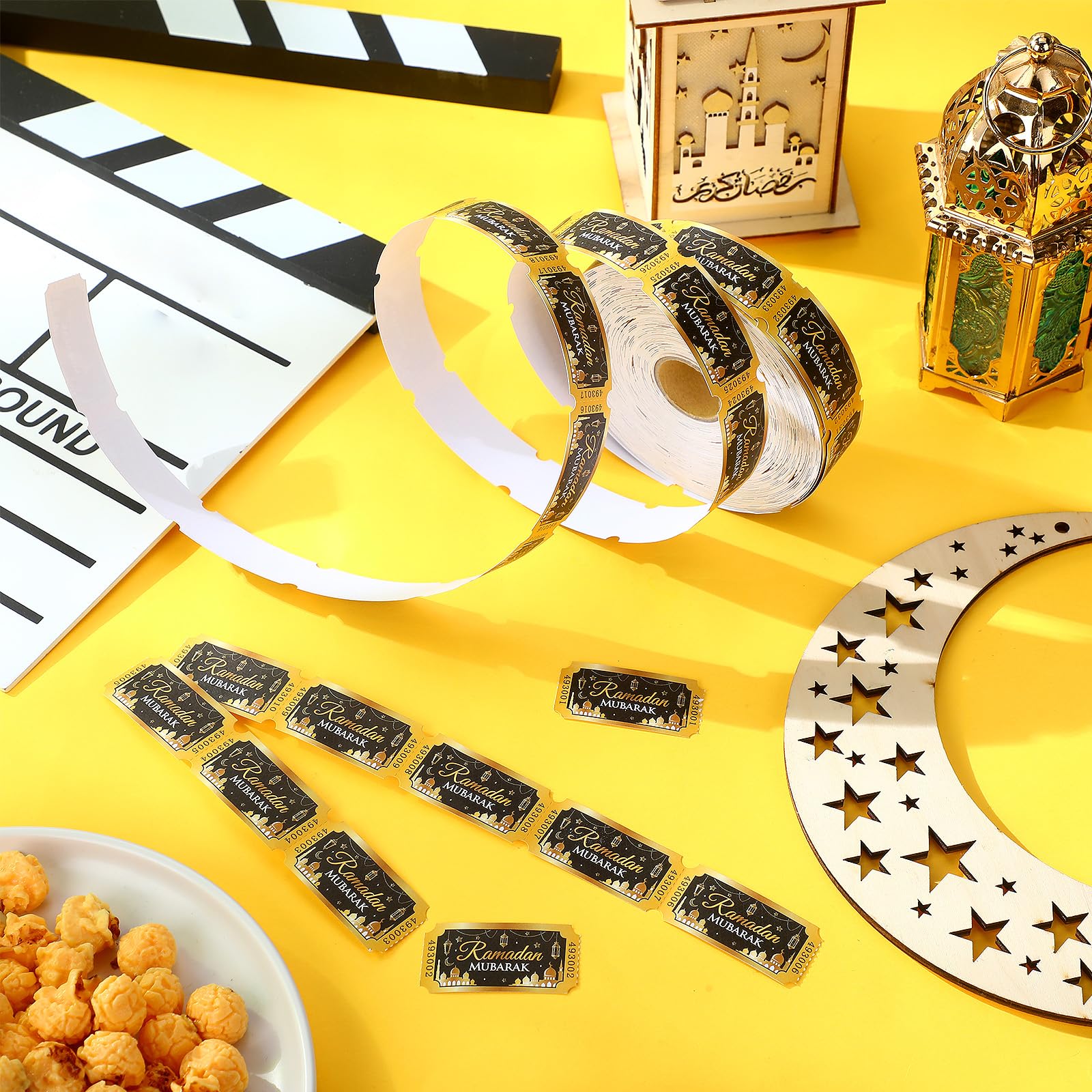 Snapklik.com : 1000 Pcs Eid Raffle Tickets Roll Eid Mubarak Tickets ...