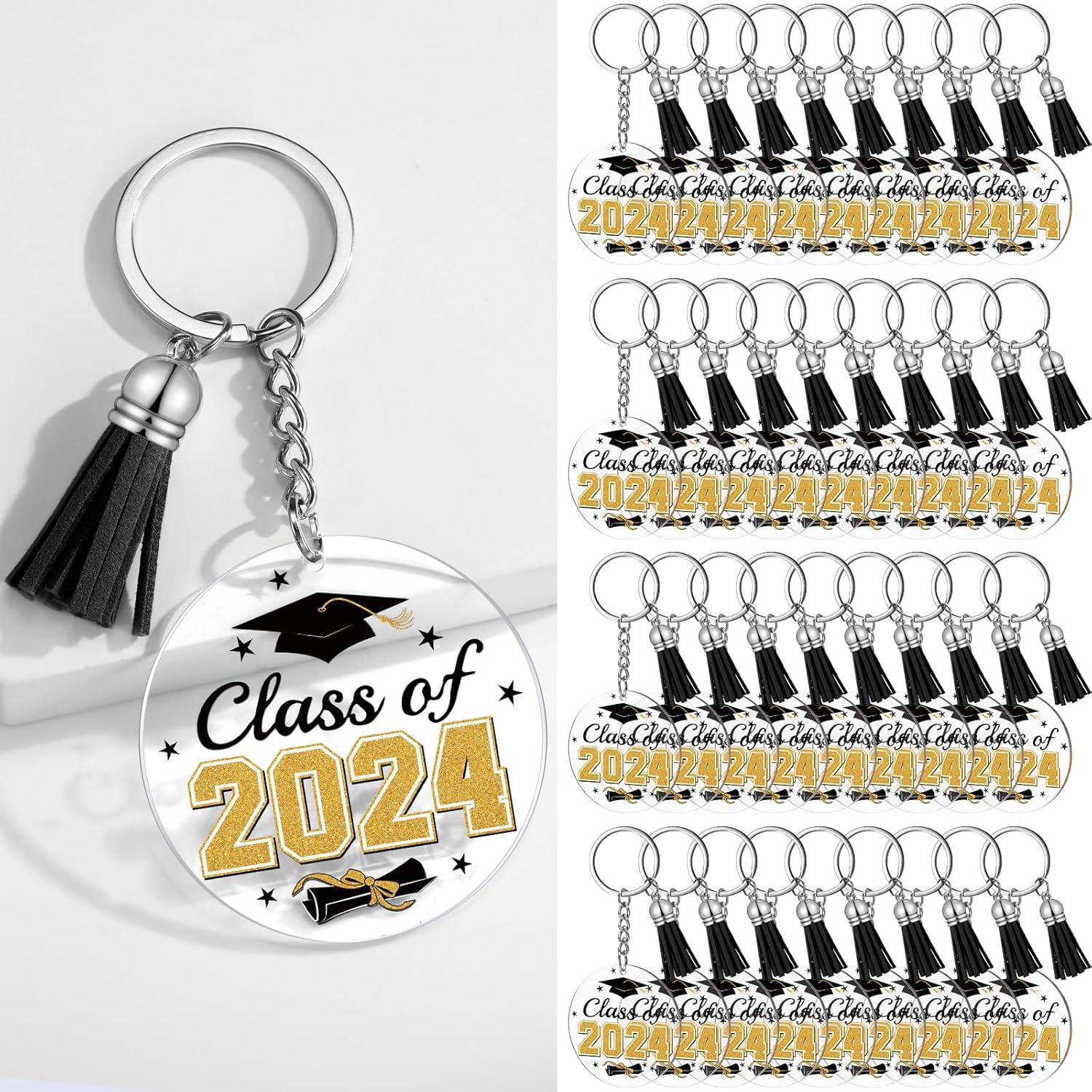 30 Pcs Class of 2023 Graduation Keychains Gifts Acrylic Key Chains ...