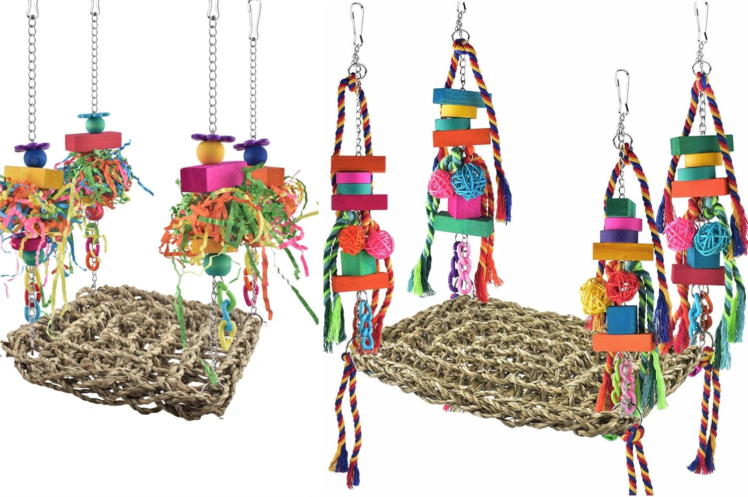 Amazon.com : KATUMO Bird Toys, Conure Toys Bird Grass Swing Mat Parrot ...