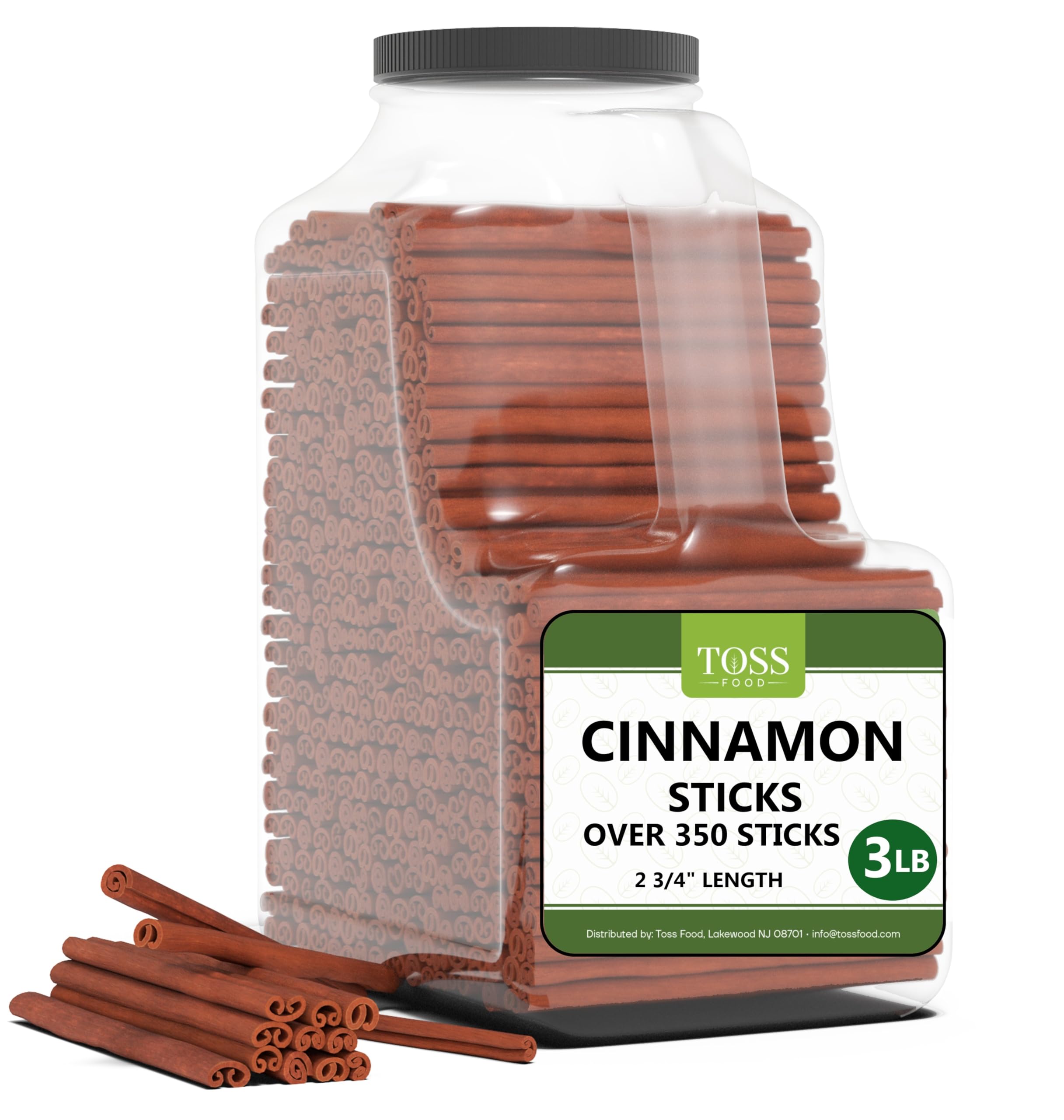 Amazon.com : Cinnamon Sticks Whole Bulk 3 LB Jar - 2.75 Inch Cut With ...