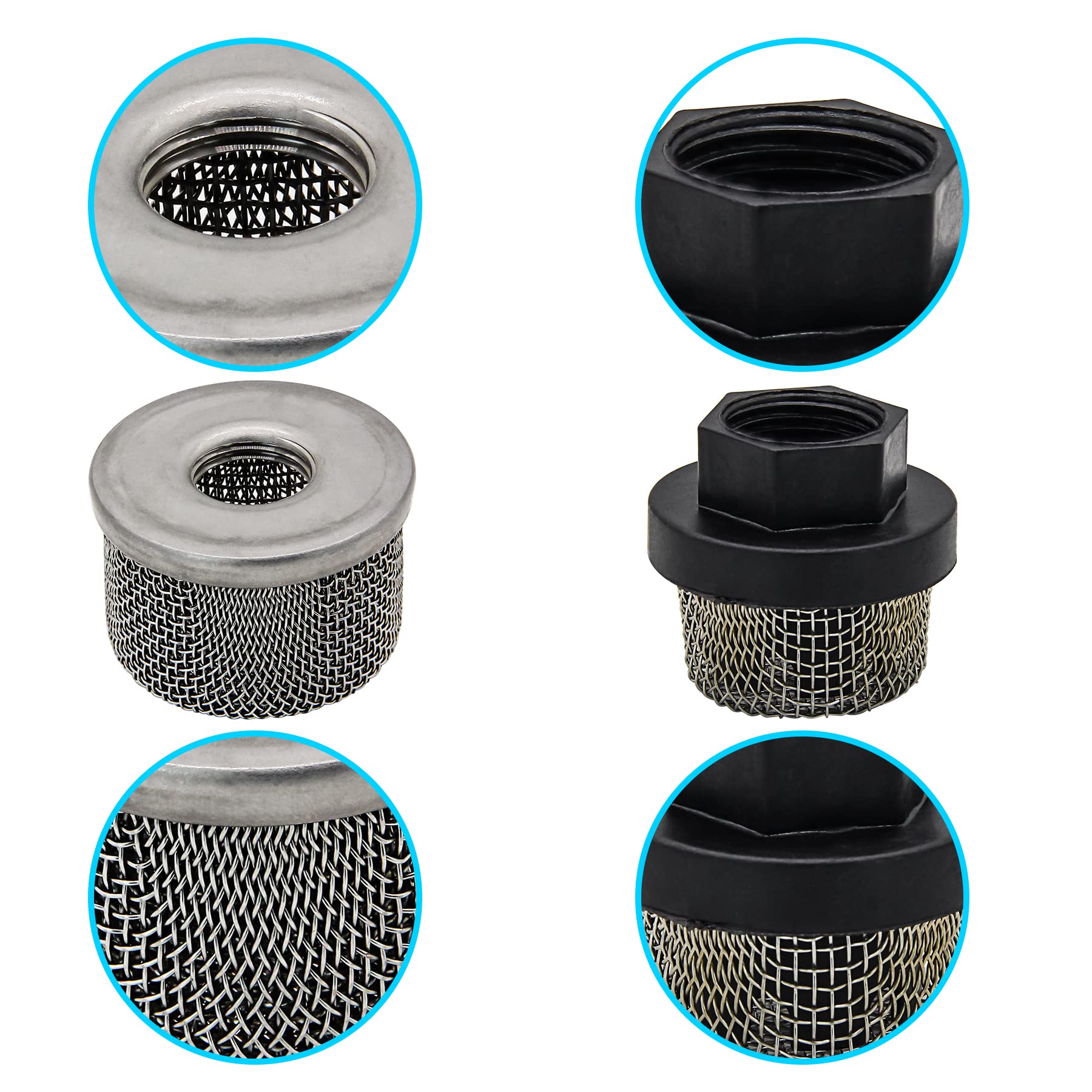 Stainless Steel Sprayer Filter 2-Pack Stainless Steel Inlet Strainer Filters For Graco Airless ...