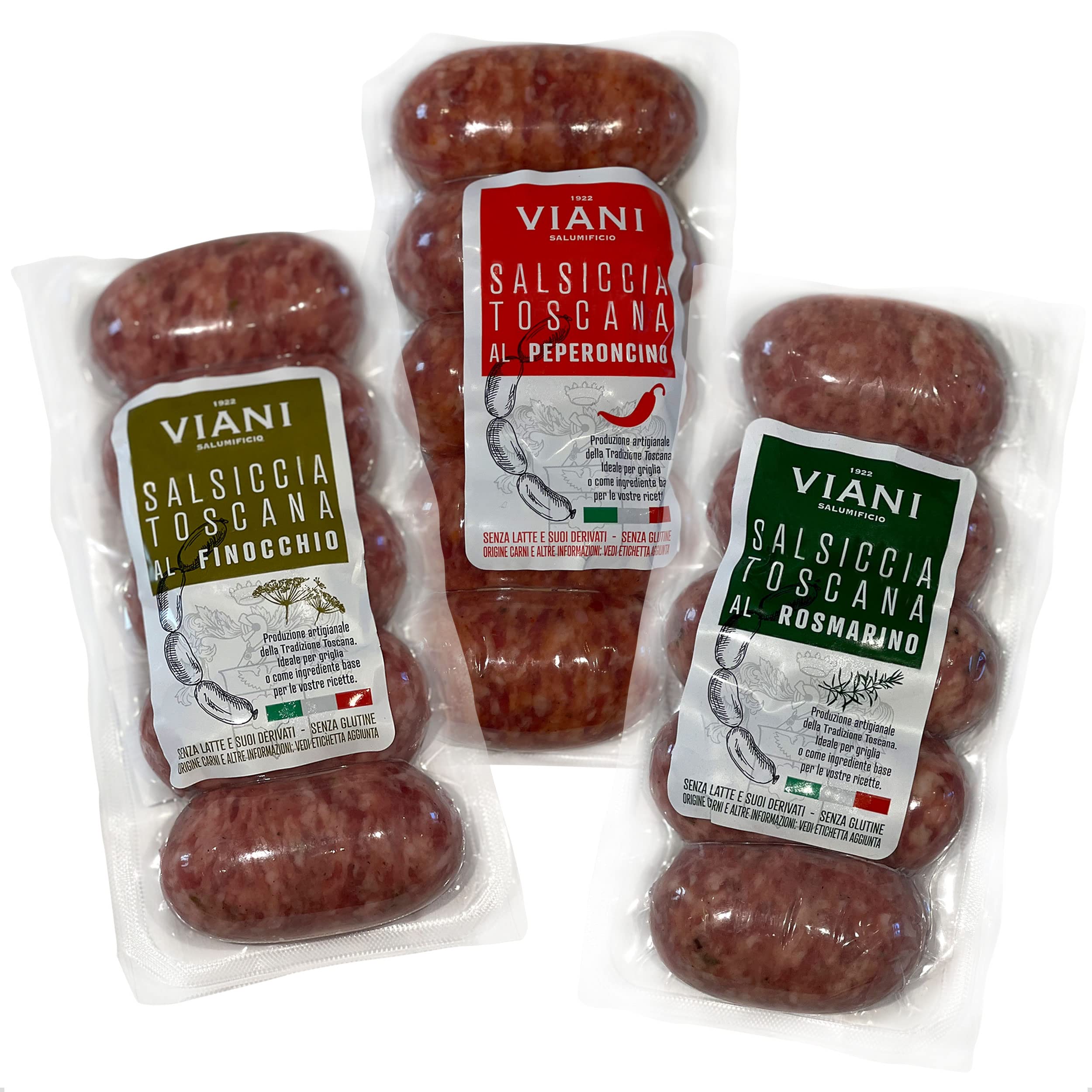 Tuscany Sausage Tuscan Sausage Selection, Three Flavours, Fennel,