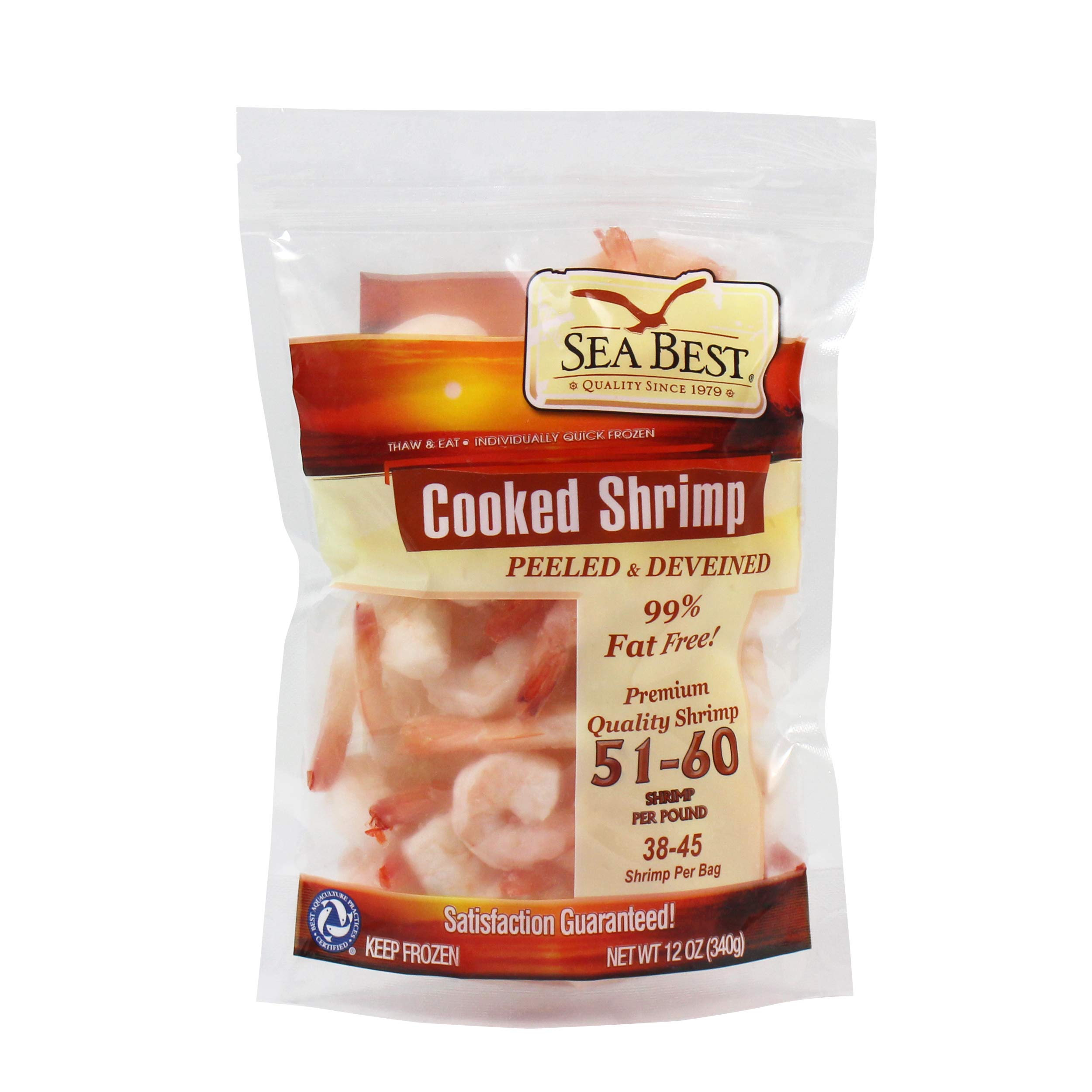 Buy Sea Best 51/60 Cooked Peeled & Deveined Tail On Shrimp,, 12 Oz ...