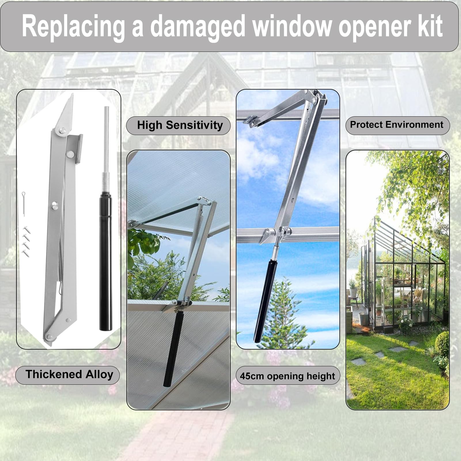 DeJivsin Automatic Window Opener for Greenhouse 7 kg, Automatic ...