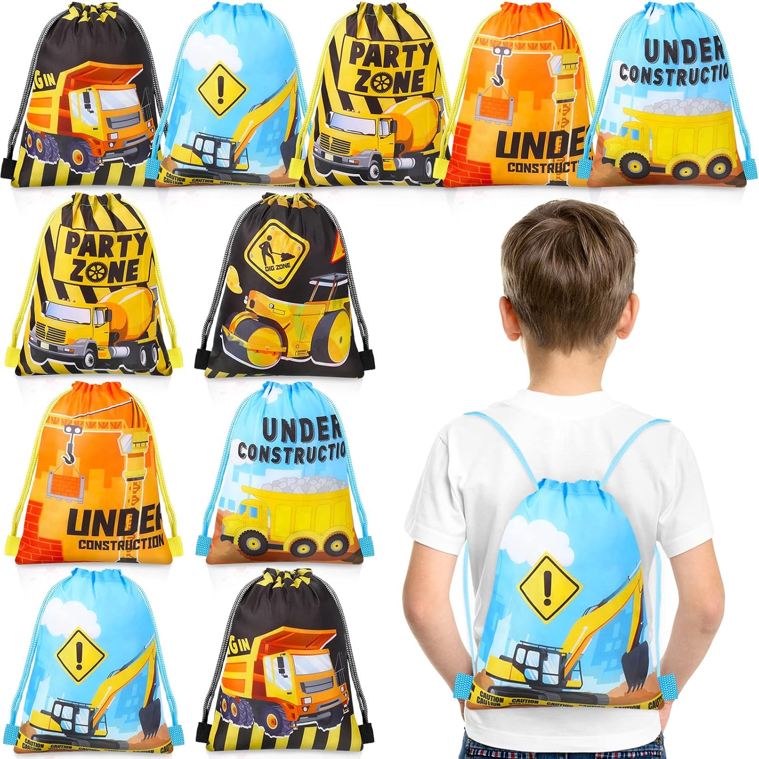 Amazon.com: Photect 12 Pack Construction Party Favor Bags Construction ...