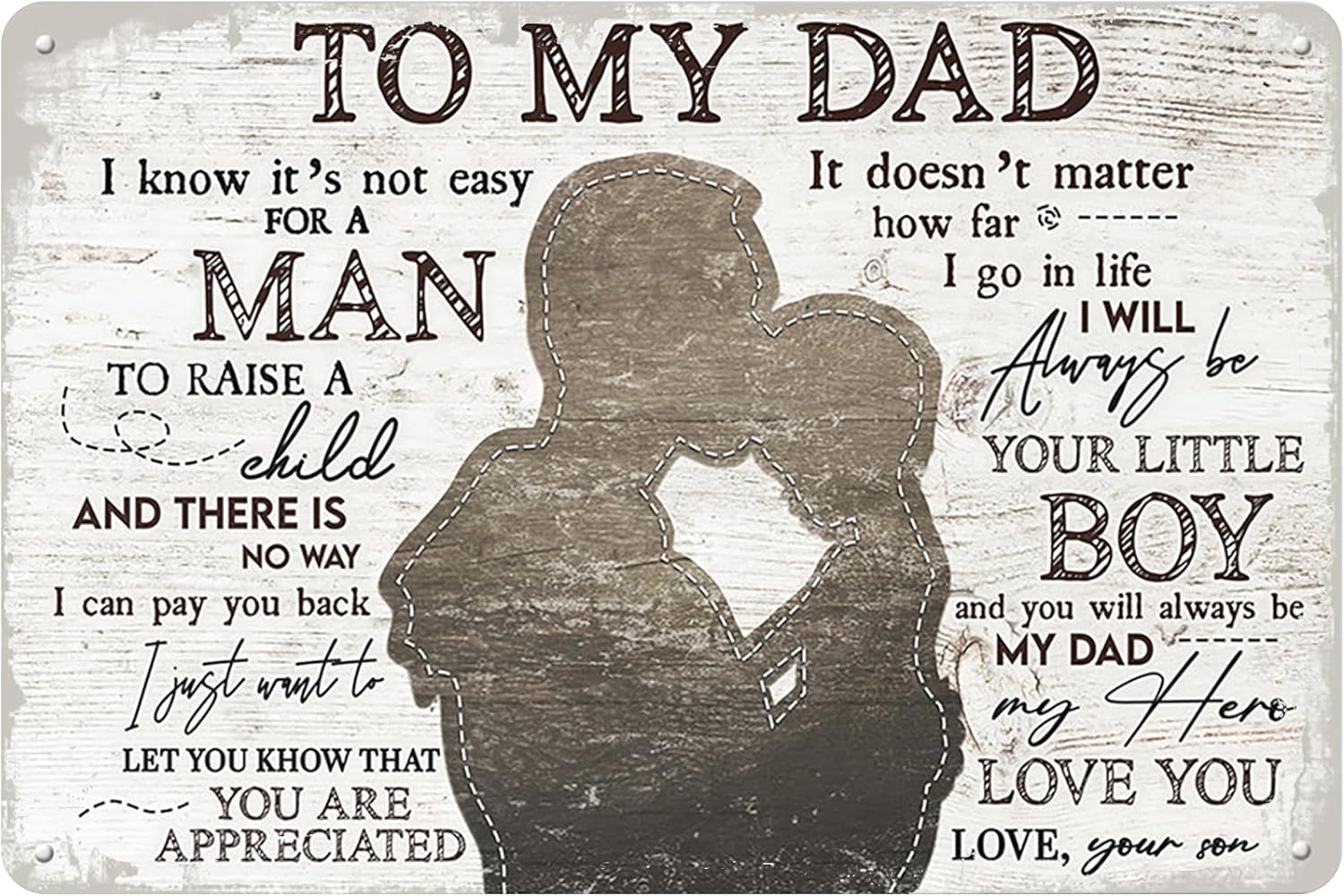 Amazon.com: Stylive To My Dad My Hero I Will Always Be Your Little Boy ...