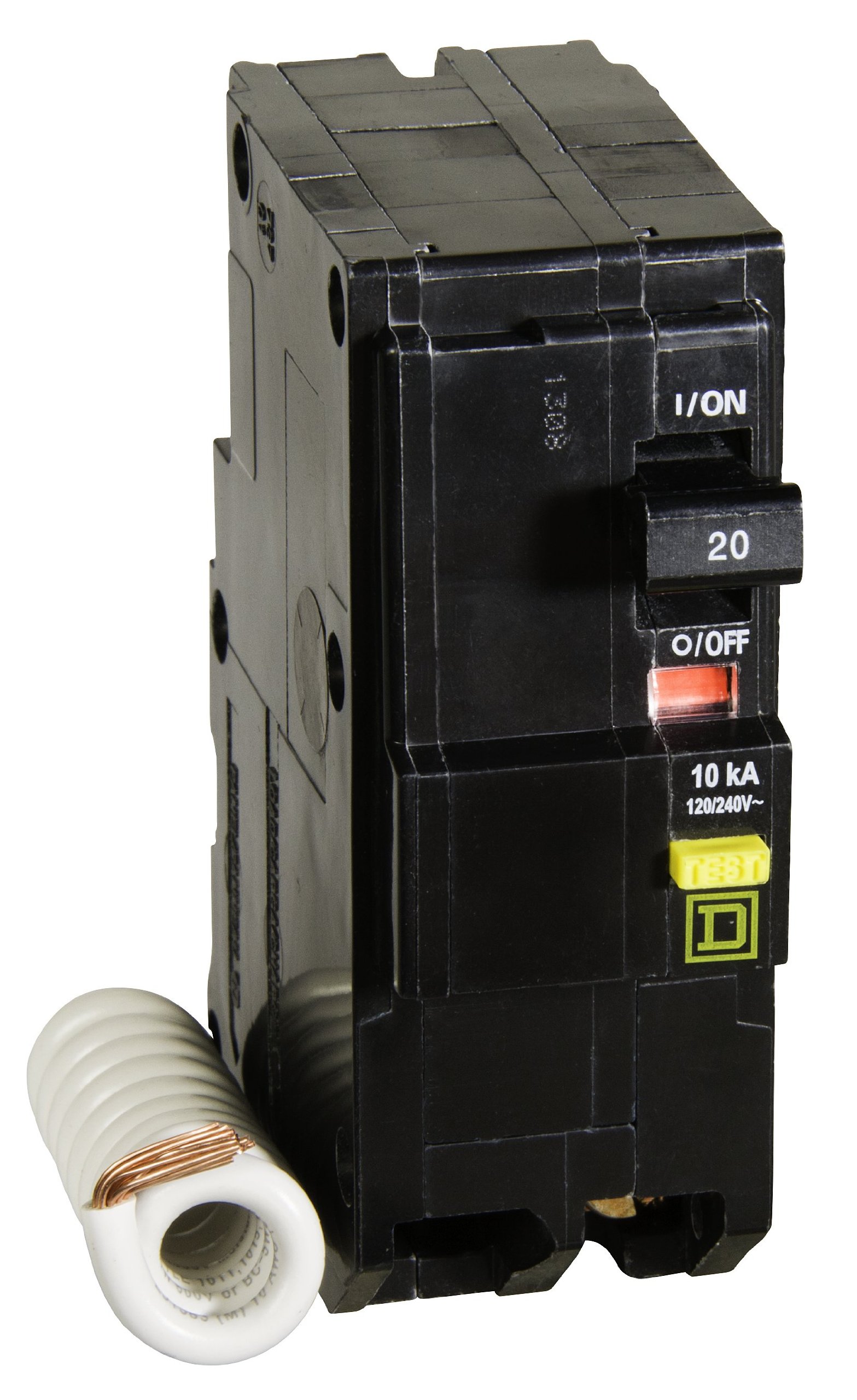 Buy Square D - QO220GFICP QO Circuit Breaker, 20-Amp, 120/240V, 2-Pole ...