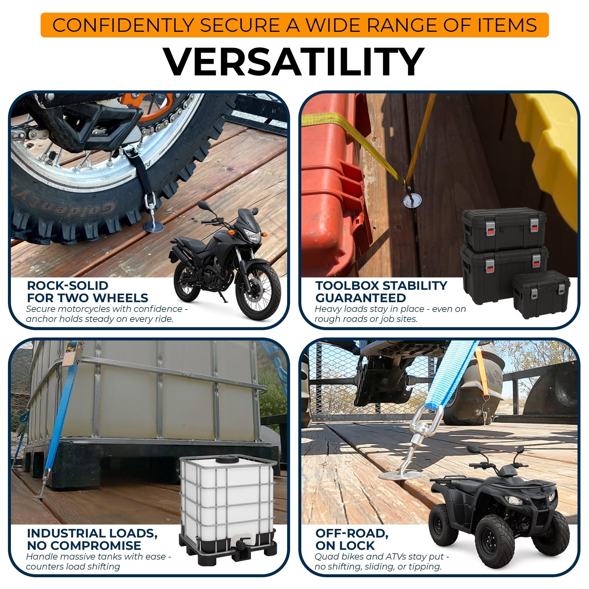 Snapklik.com : QUICK TIE DOWN ANCHORS 8pcs Trailer, Deck Or Dock ...