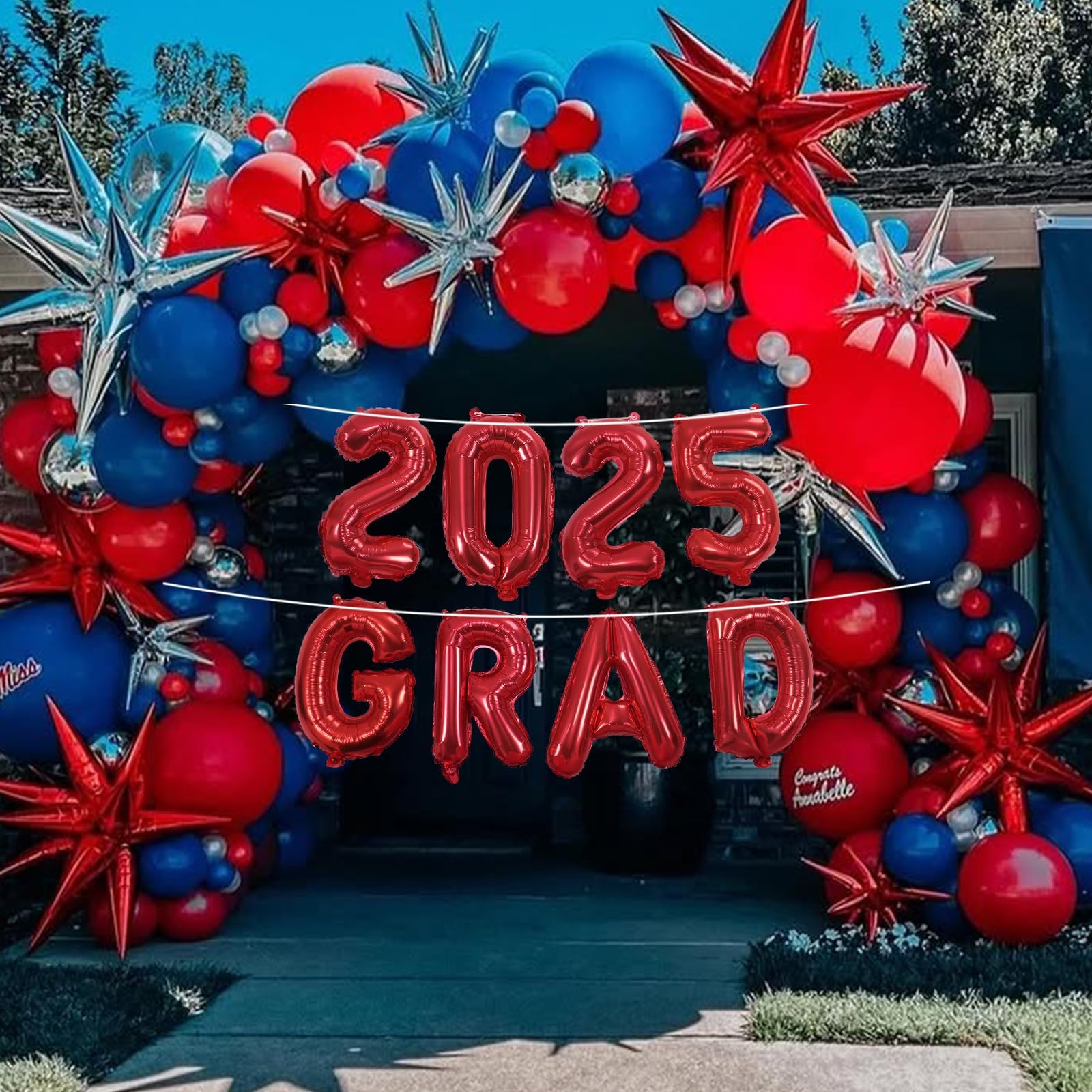 Snapklik.com : 2025 Congratulations Grad Balloons, 16 Inch Red 2025 ...