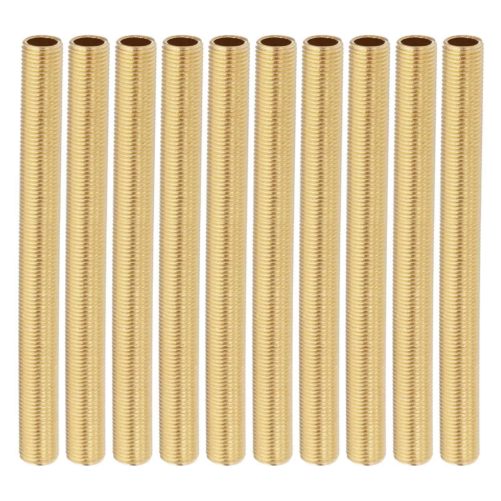 Amazon.com: PATIKIL M10 Fine Thread Brass Lamp Pipe Nipple, 10 Pcs ...